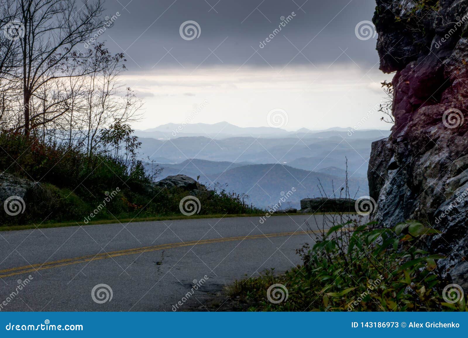Graveyard Fields Overlook in the Smoky Mountains in North Carolina ...