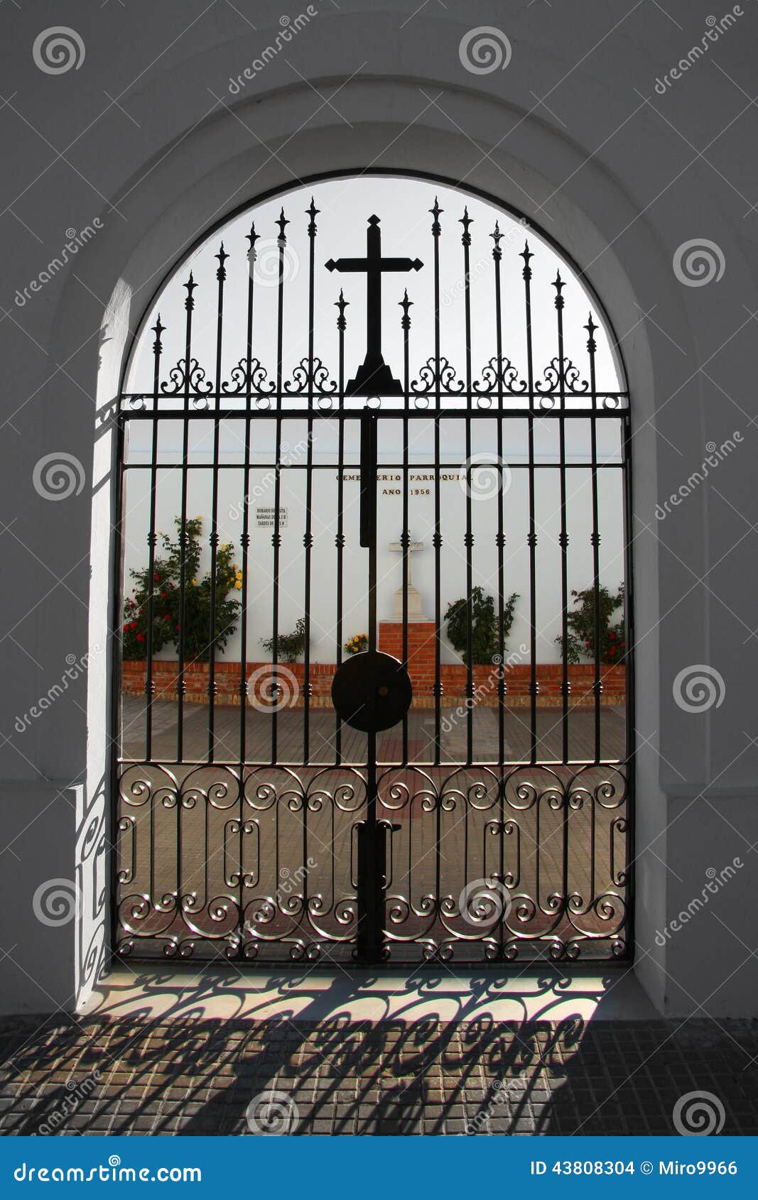 Graveyard gate stock photo. Image of entrance, yard, afterlife - 43808304