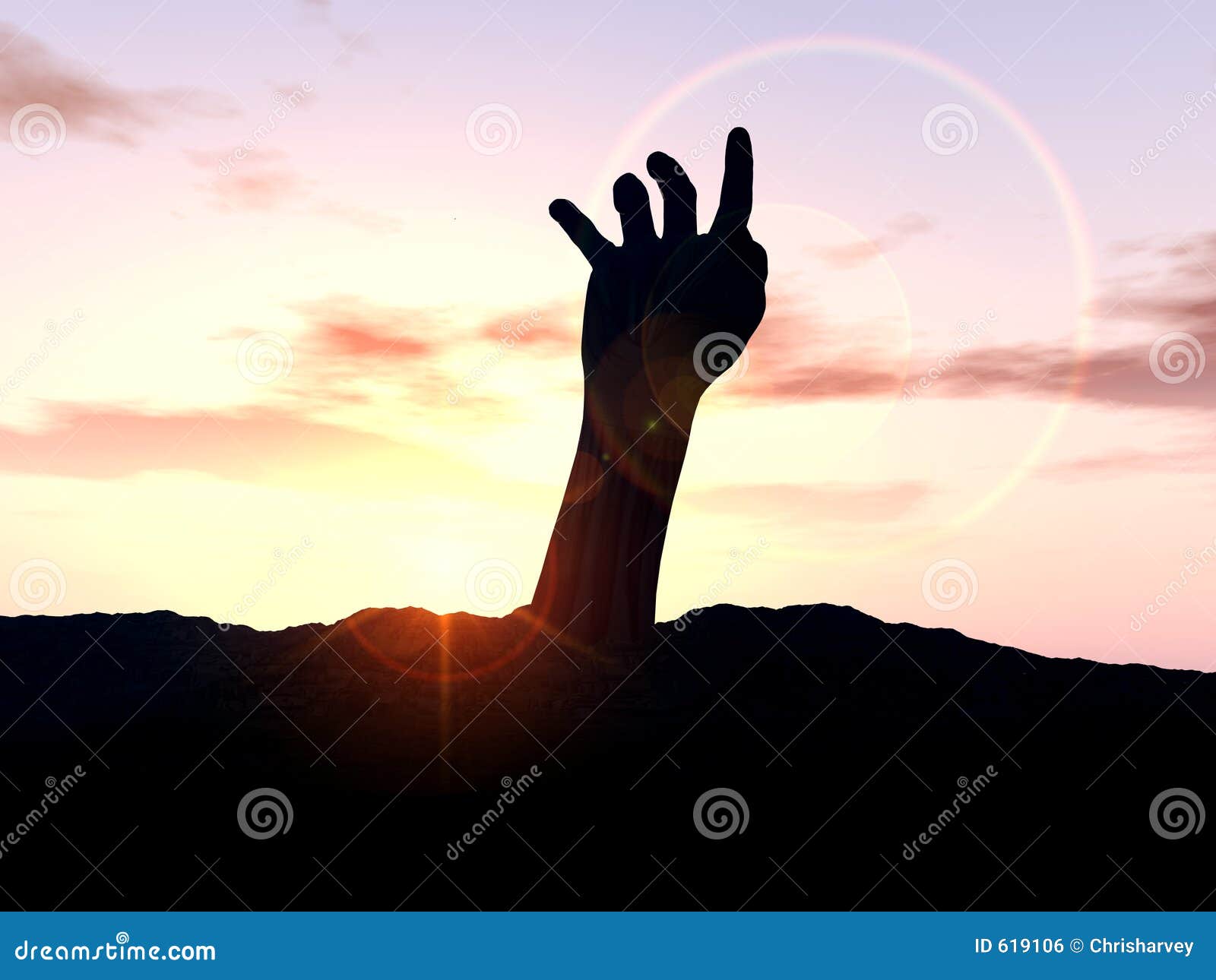 Graveyard Hand 23 stock illustration. Illustration of reach - 619106
