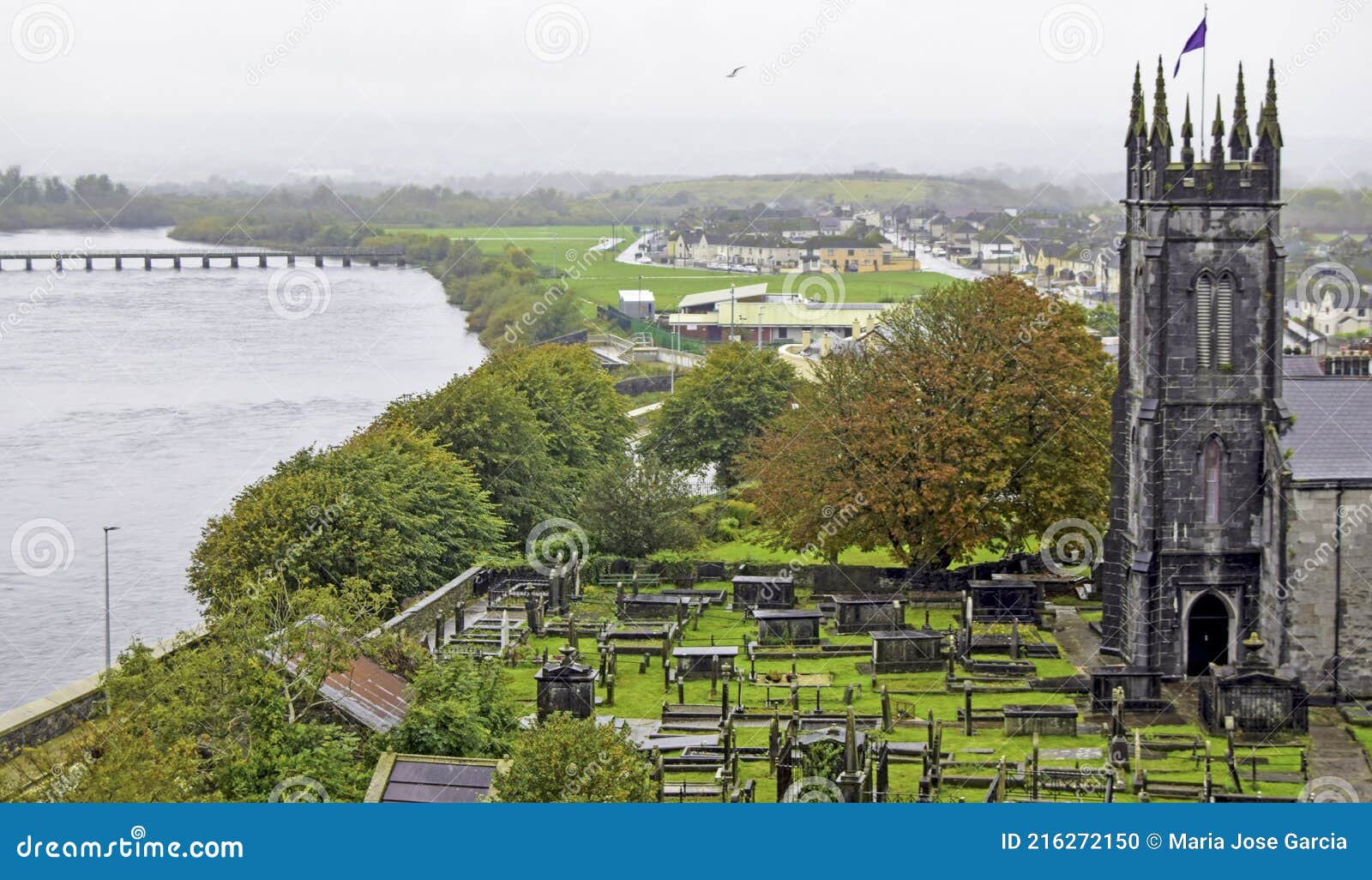 Graveyard in the Medieval and Historic Town of Limerick, Ireland Stock ...
