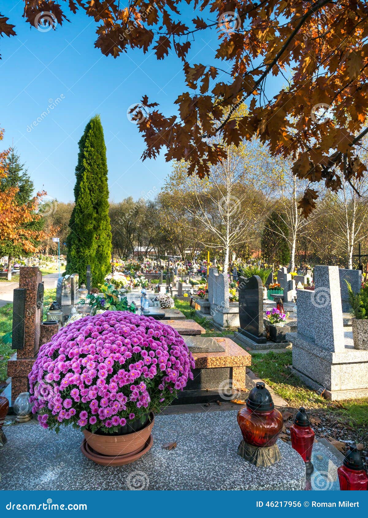 Graveyard stock photo. Image of november, passing, hope - 46217956