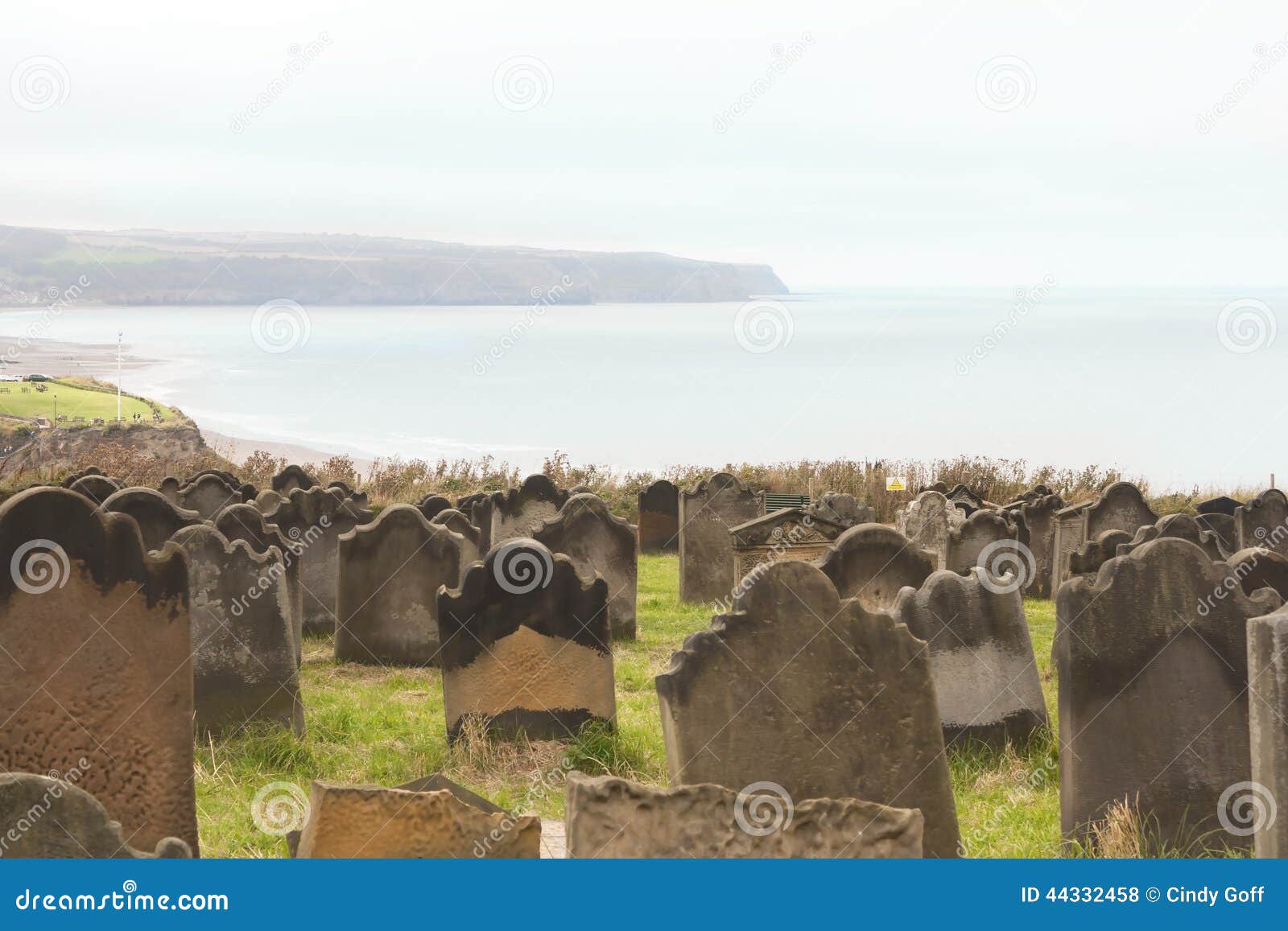 Graveyard by the sea stock photo. Image of outdoors, green - 44332458