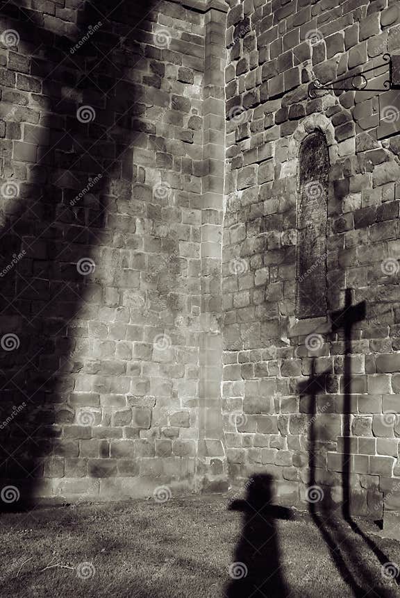 Graveyard shadow stock photo. Image of death, graveyard - 1654686