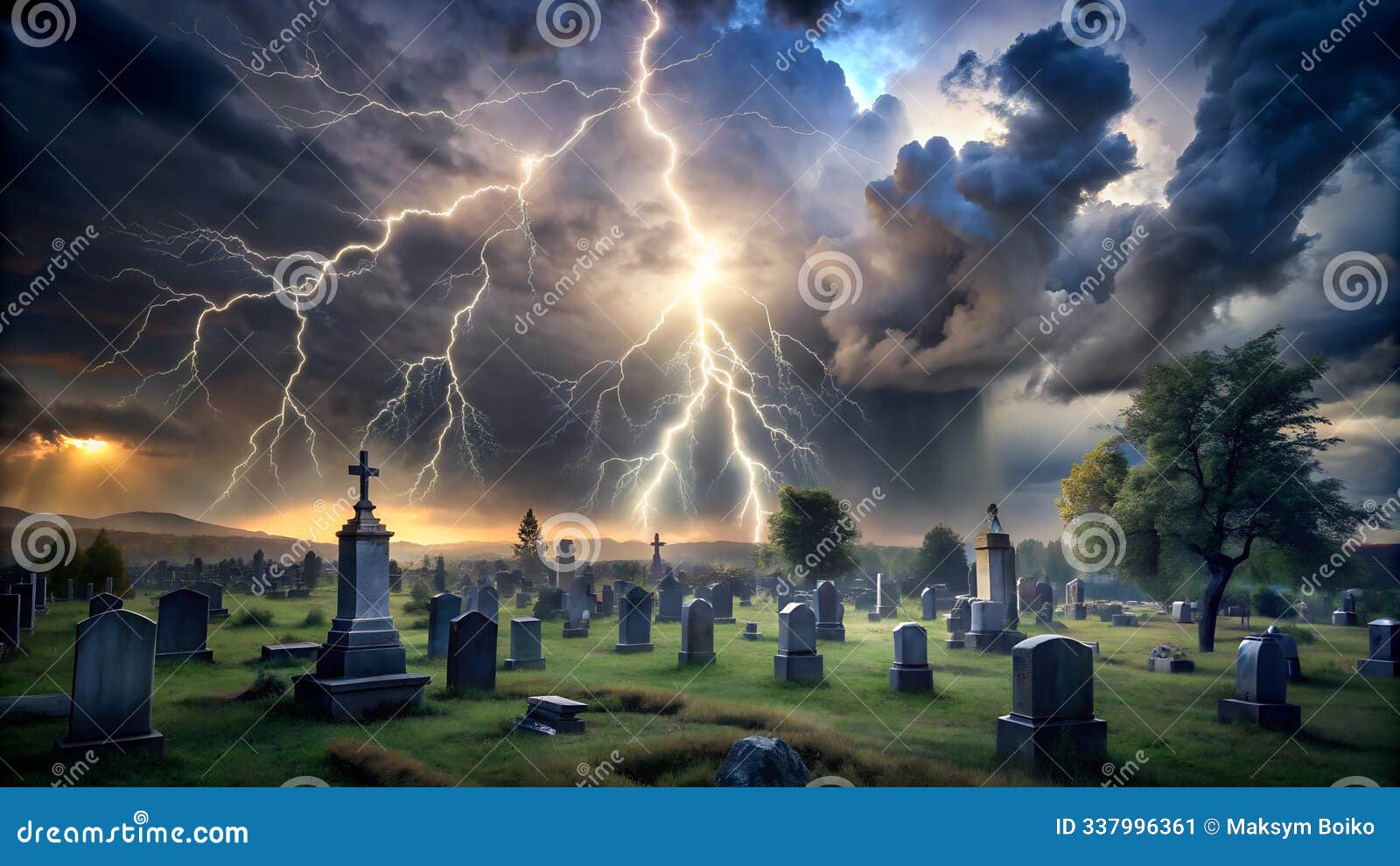 Lightning Flashes On Dramatic Night Sky, Lightning Strikes In Wild ...