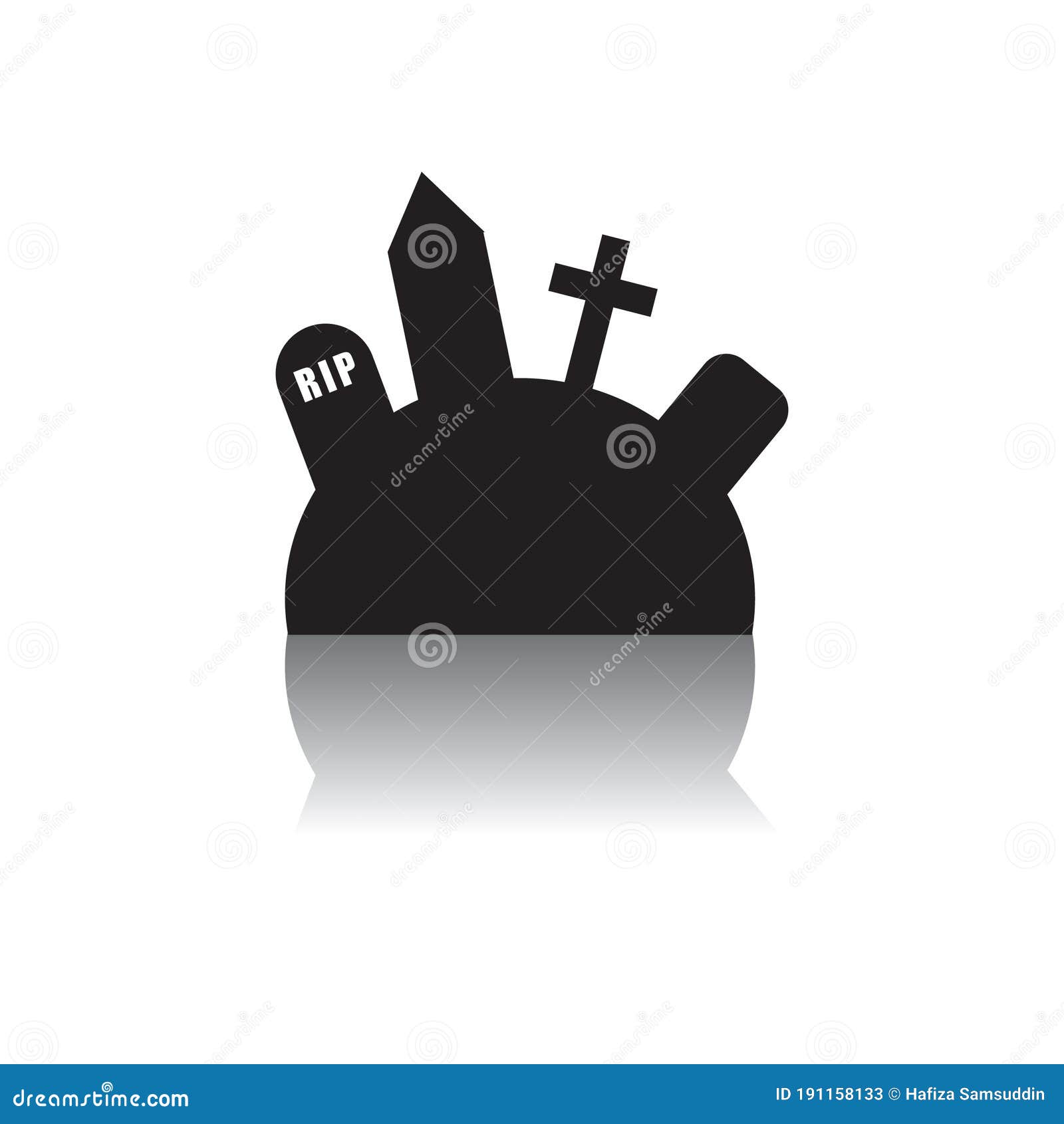 Graveyard. Vector Illustration Decorative Design Stock Vector ...
