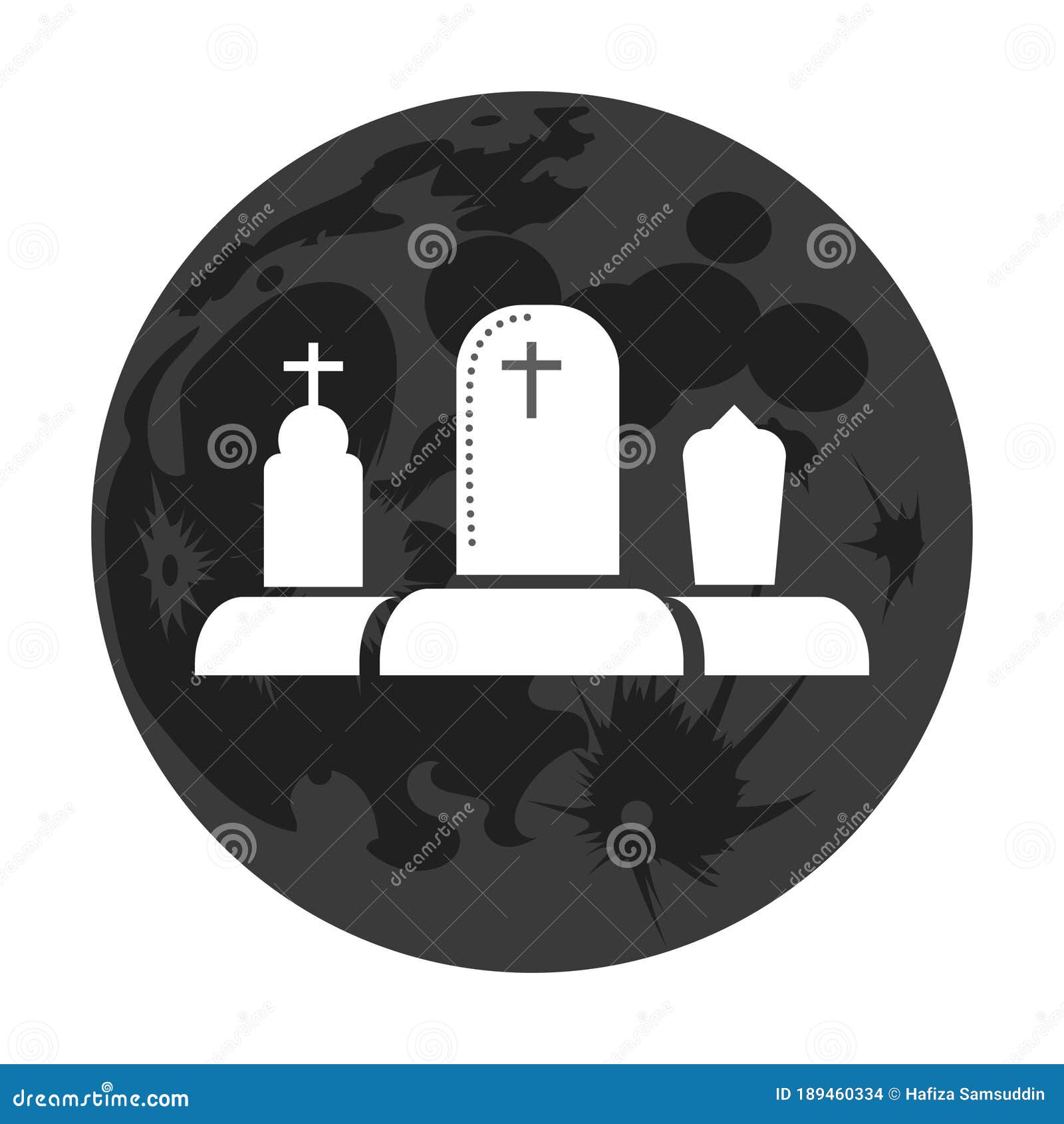 Graveyard. Vector Illustration Decorative Design Stock Vector ...