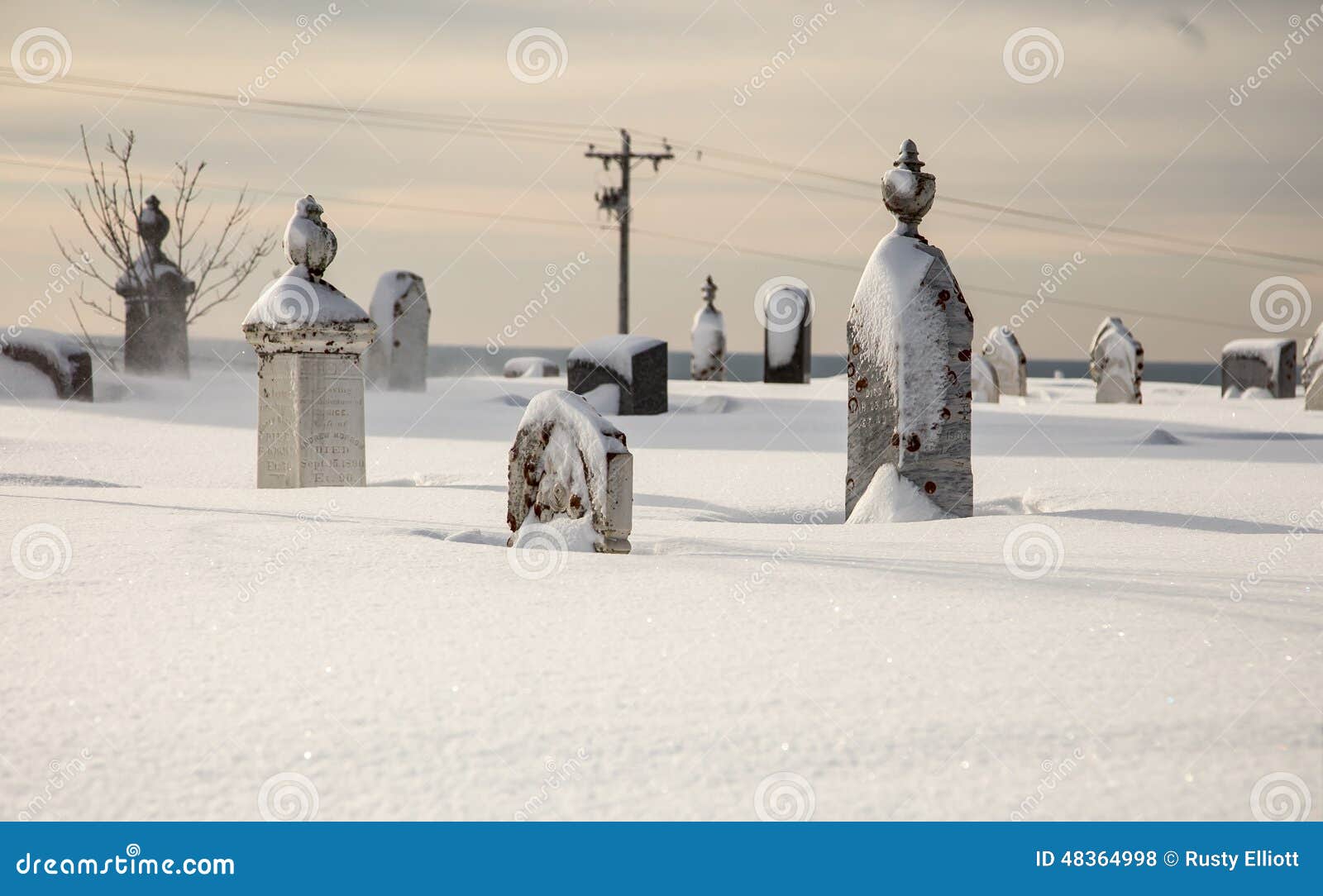 Graveyard in winter stock photo. Image of burial, prince - 48364998