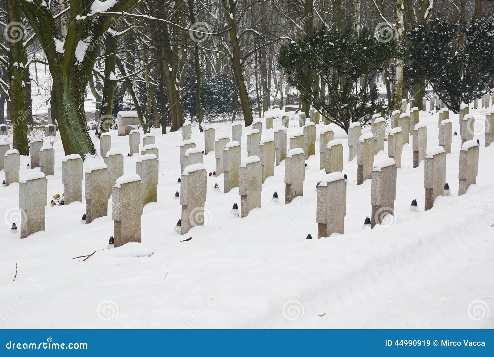 Graveyard in the winter stock image. Image of graveyard - 44990919
