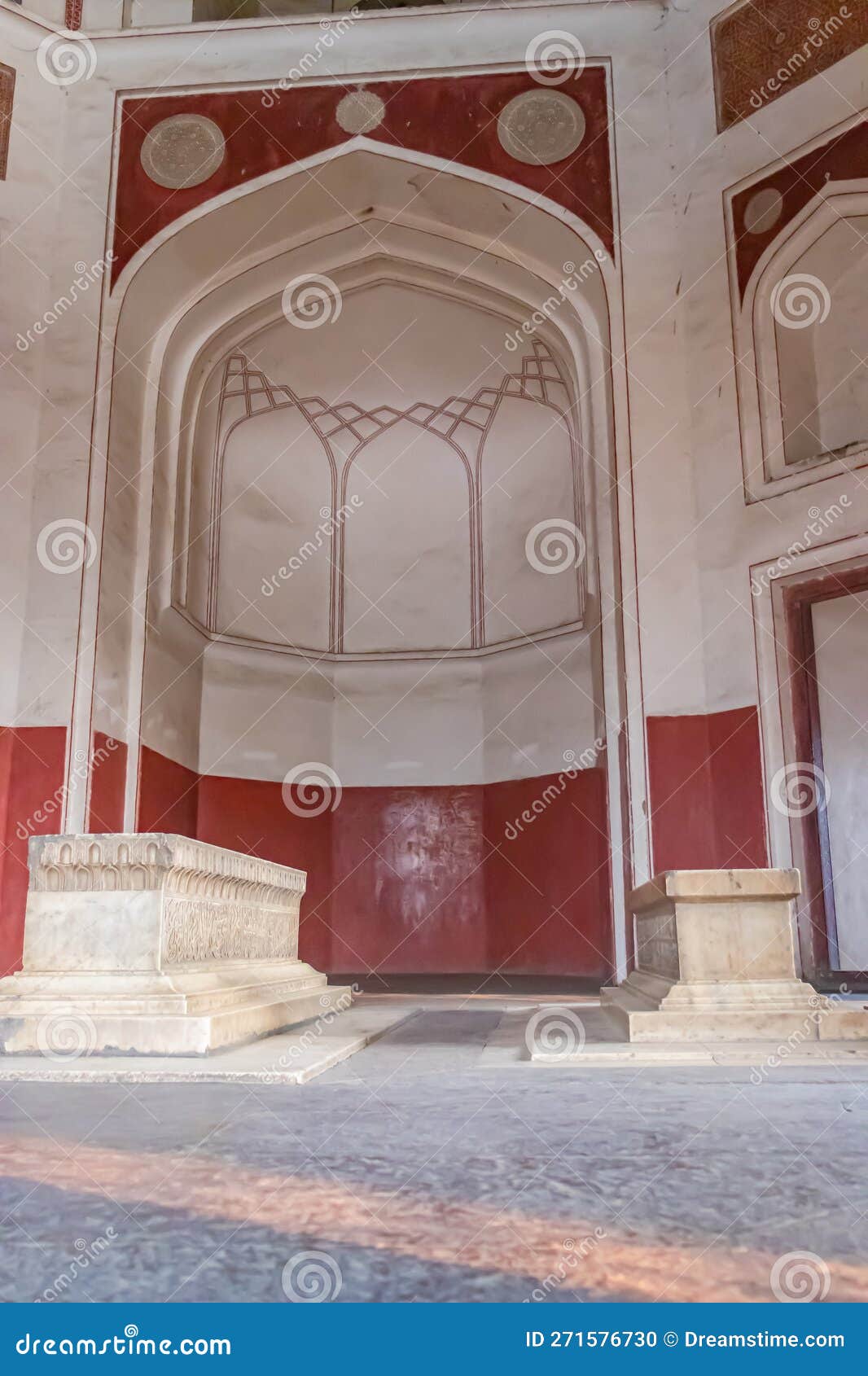 Graveyards Inside Humayun Tomb at Morning from Unique Perspective Stock ...