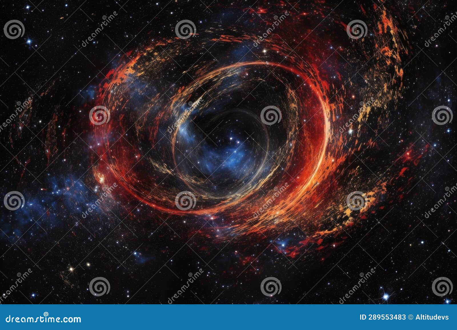 Gravitational Lensing Around A Massive Galaxy Cluster Stock Photography ...