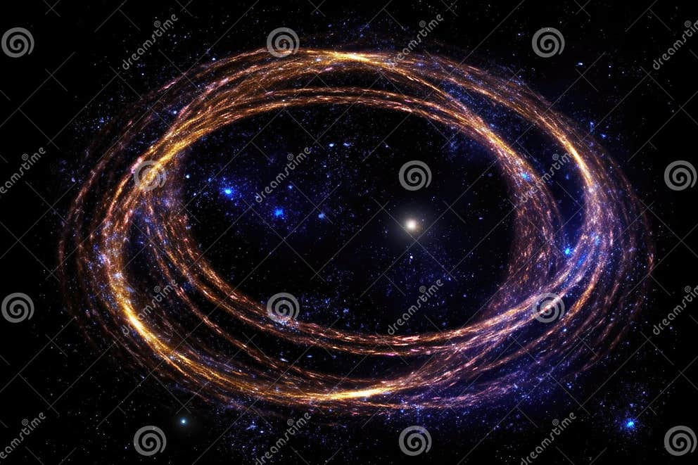 Gravitational Lensing Creating an Einstein Ring Effect Stock Image ...