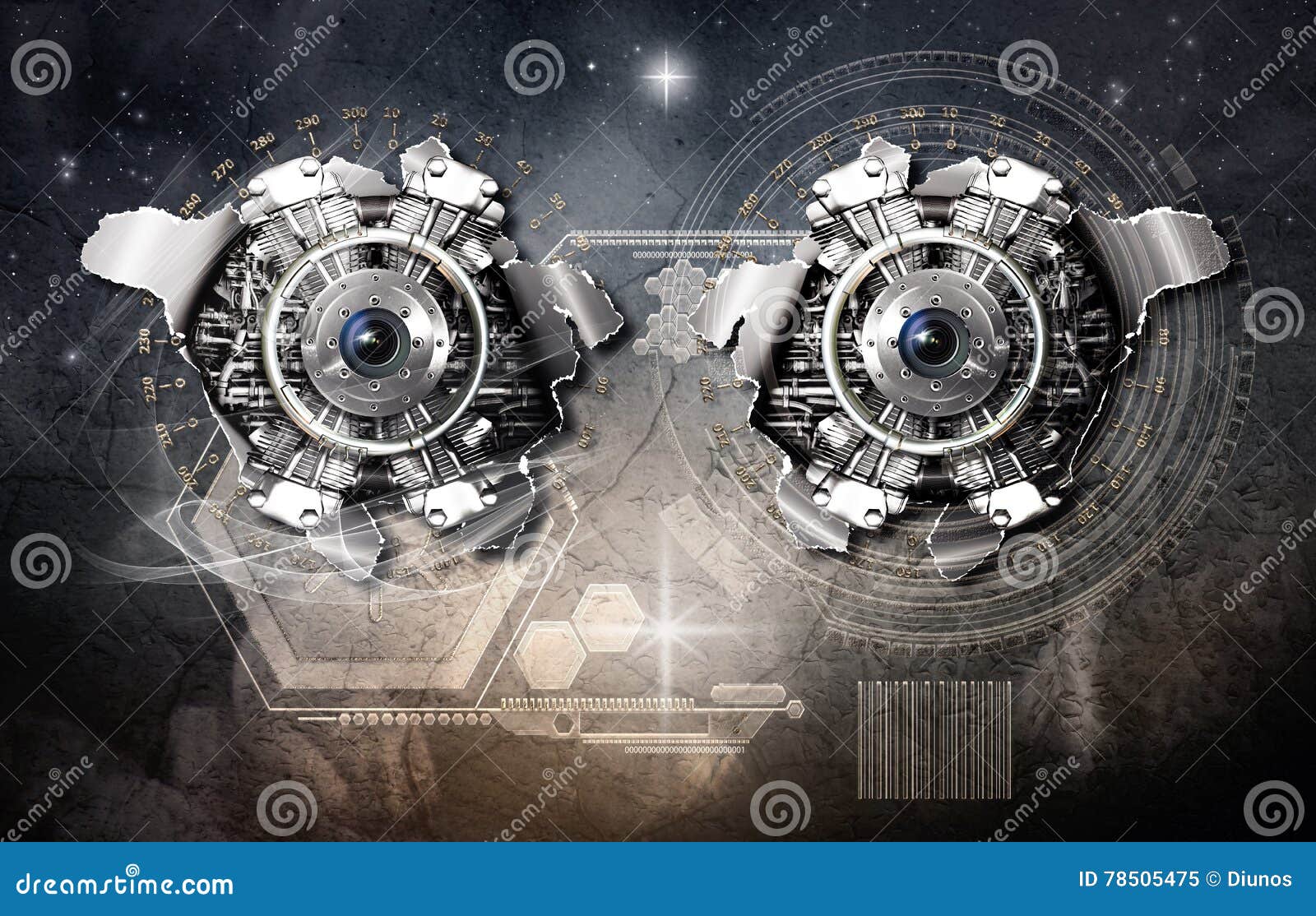 Gravitational Warp Drive, 3D Illustration Stock Illustration ...