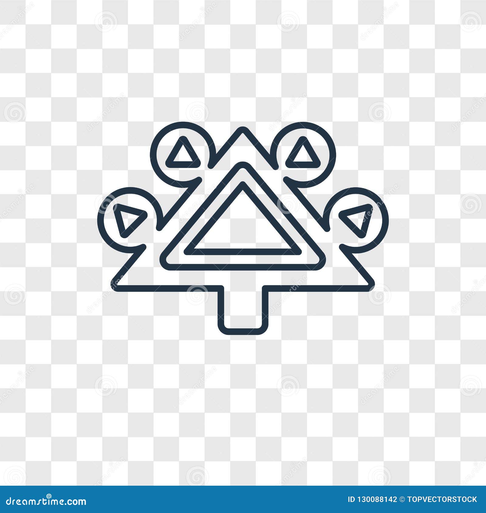 Gravity Concept Vector Linear Icon Isolated on Transparent Background ...