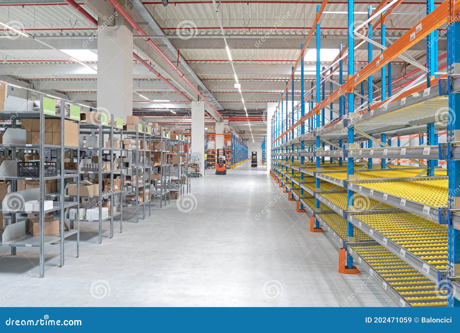 Gravity Flow Racking stock image. Image of flow, commercial - 202471059