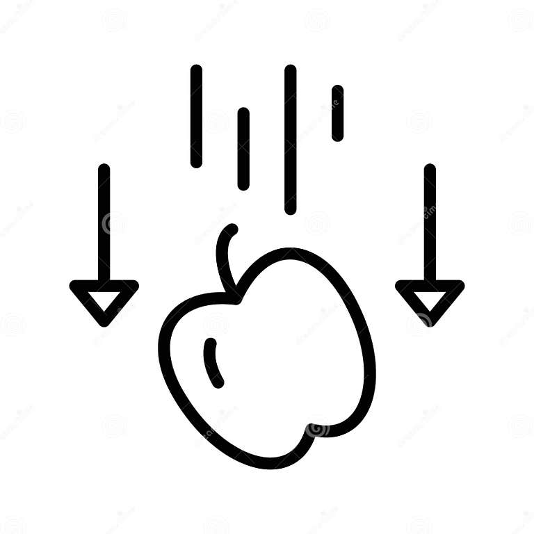 Gravity Icon Set Physics Force Illustrations for Science and Education ...