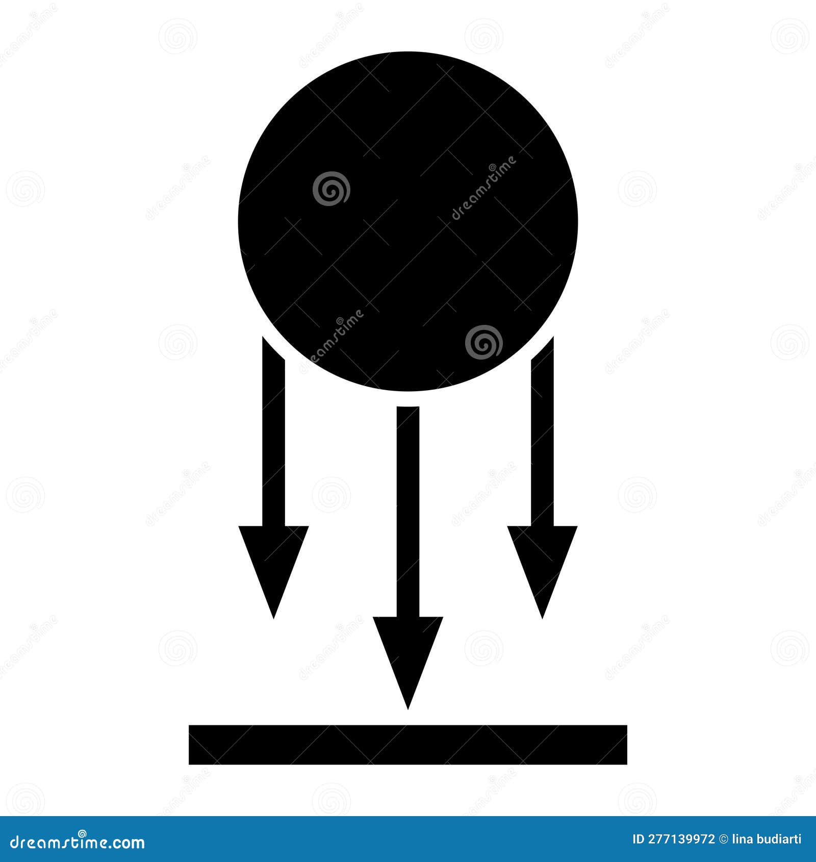 Gravity icon stock vector. Illustration of fluid, principle - 277139972