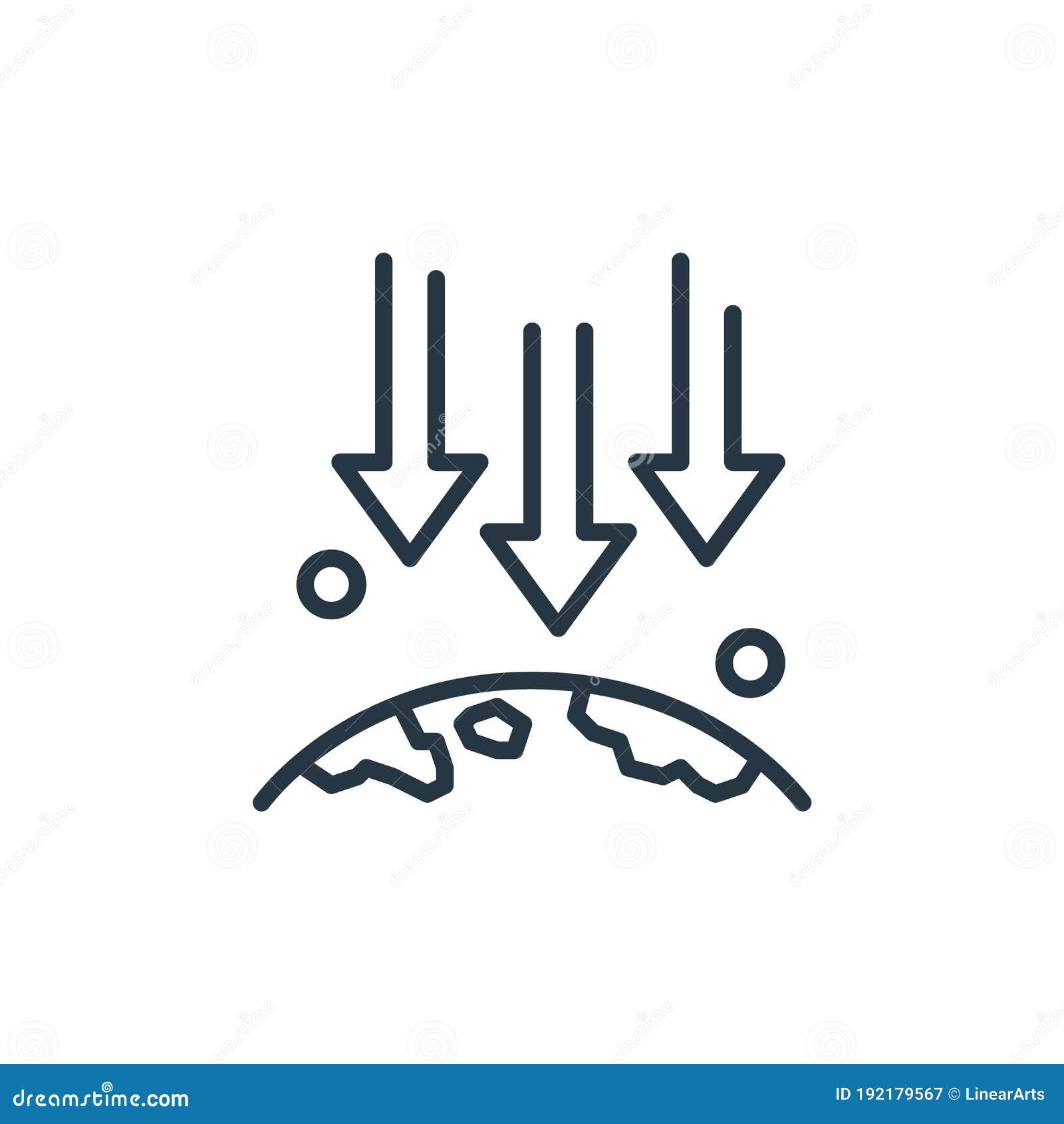 Gravity Icon Vector from Space Concept. Thin Line Illustration of ...