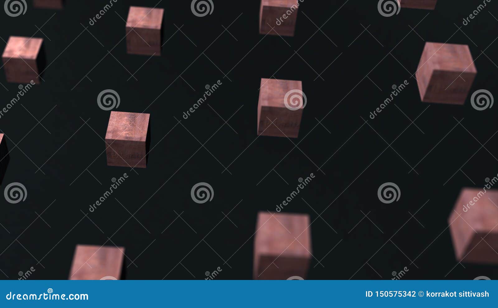 Gravity Metal Rust Cube Abstract Background 3d Animation Stock ...