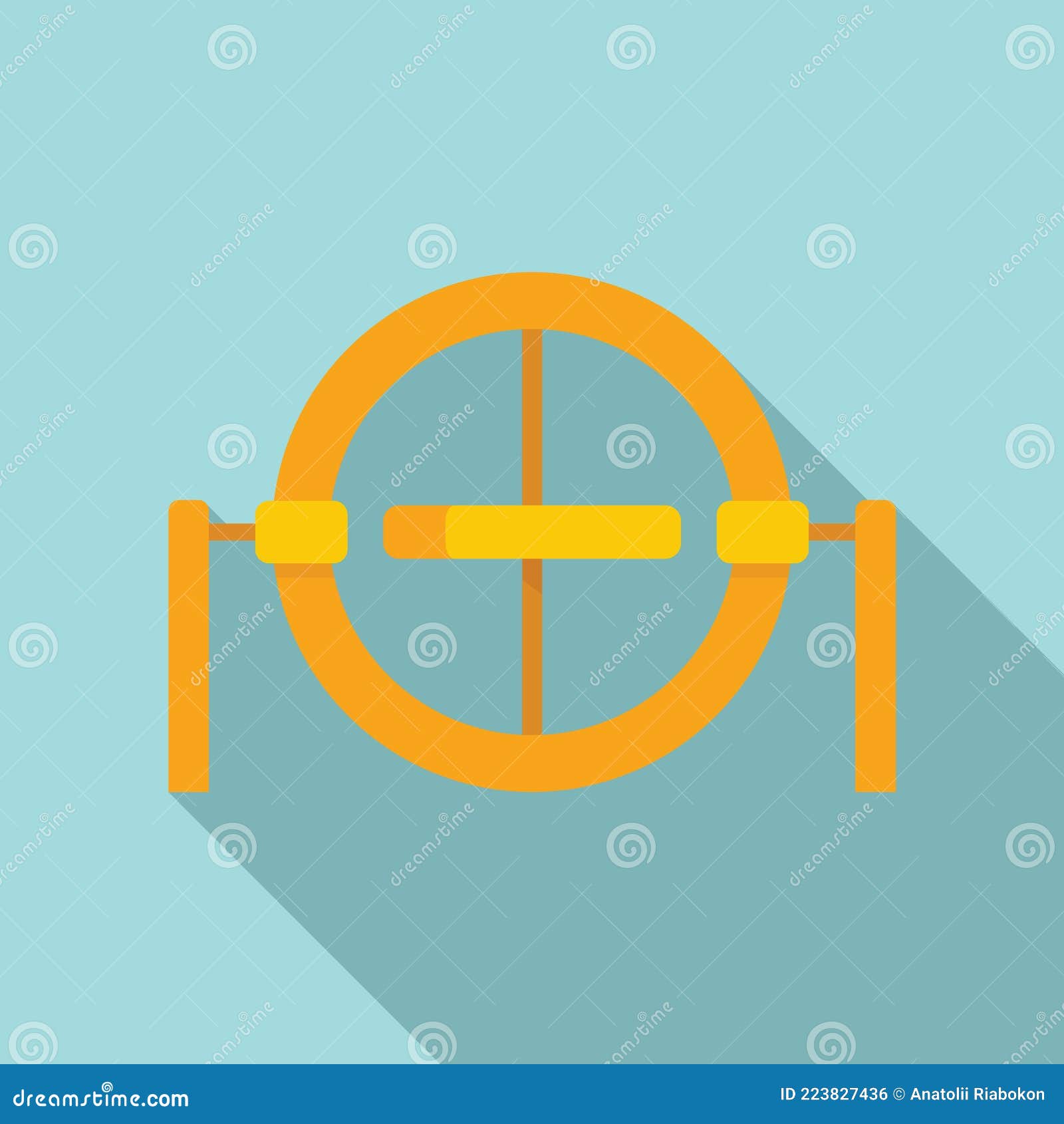 Gravity Model Icon Flat Vector Accelerometer Gyroscope Stock Vector