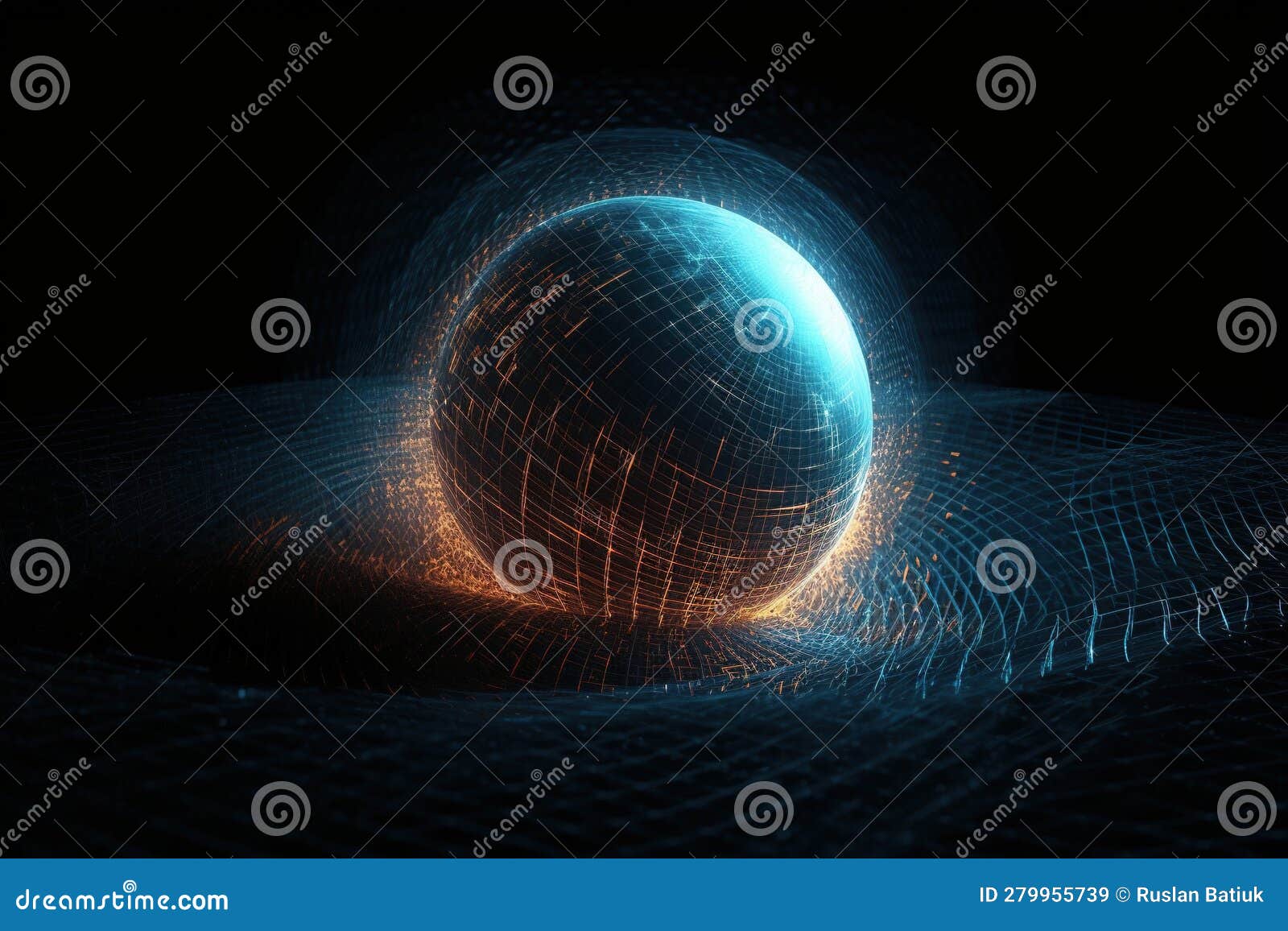 Gravity Planet Earth, Gravitational Waves Concept. Physical And ...