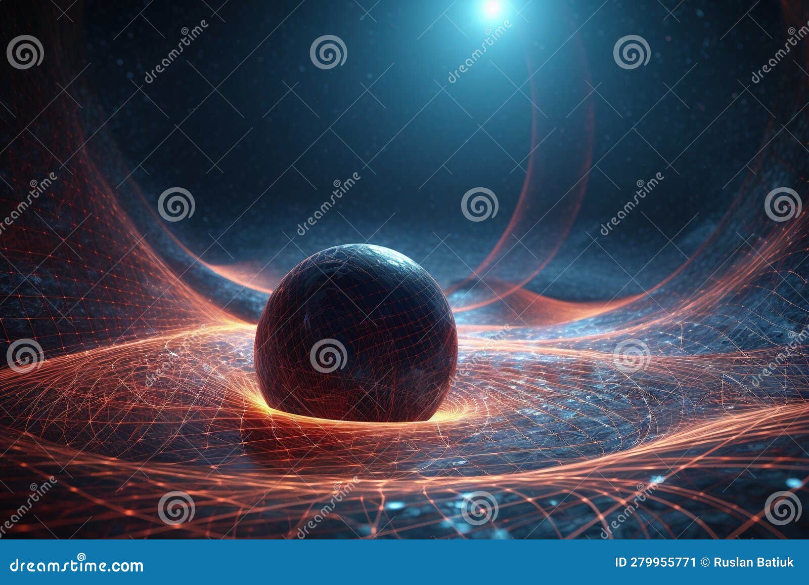 Gravity Planet Earth, Gravitational Waves Concept. Physical and ...