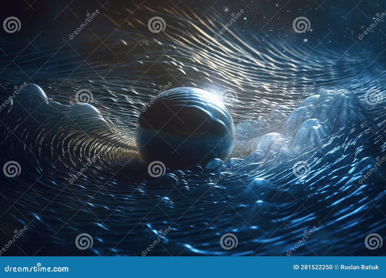Gravity Planet Earth, Gravitational Waves Concept. Physical and ...