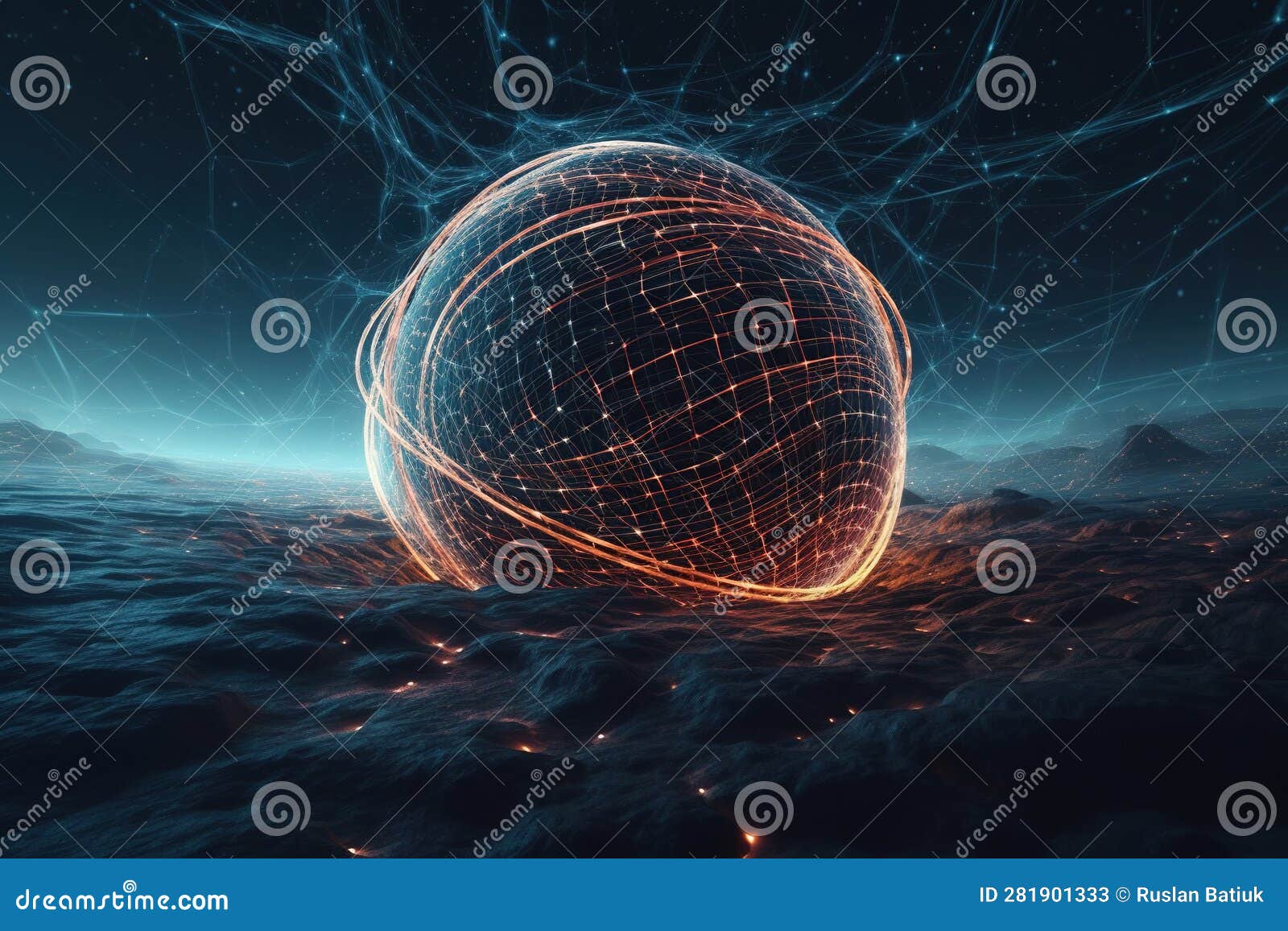 Gravity Planet Earth, Gravitational Waves Concept. Physical and ...