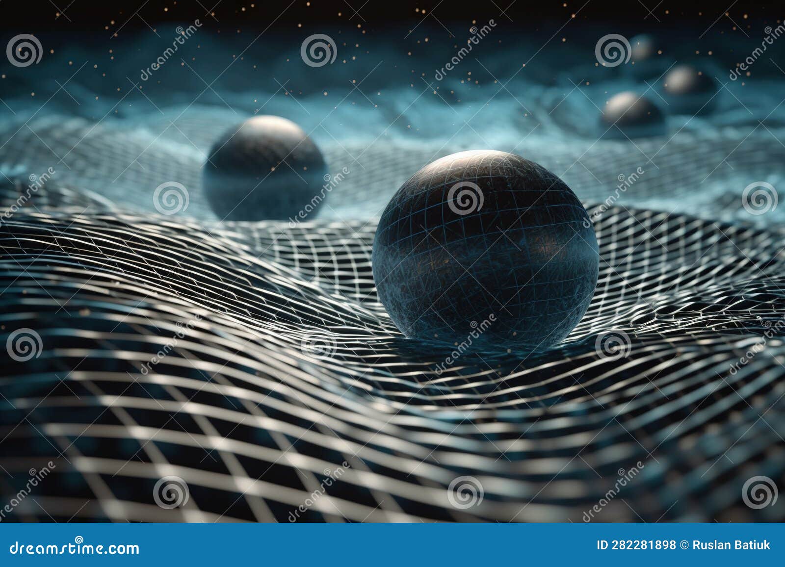 Gravity Planet Earth, Gravitational Waves Concept. Physical And ...