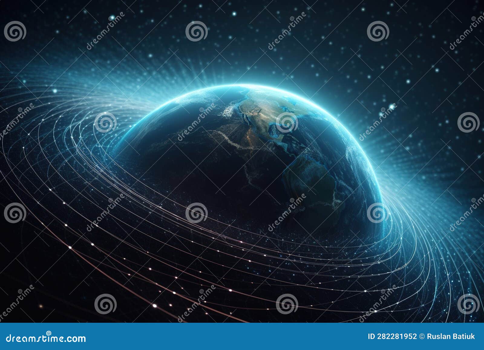 Gravity Planet Earth, Gravitational Waves Concept. Physical And ...