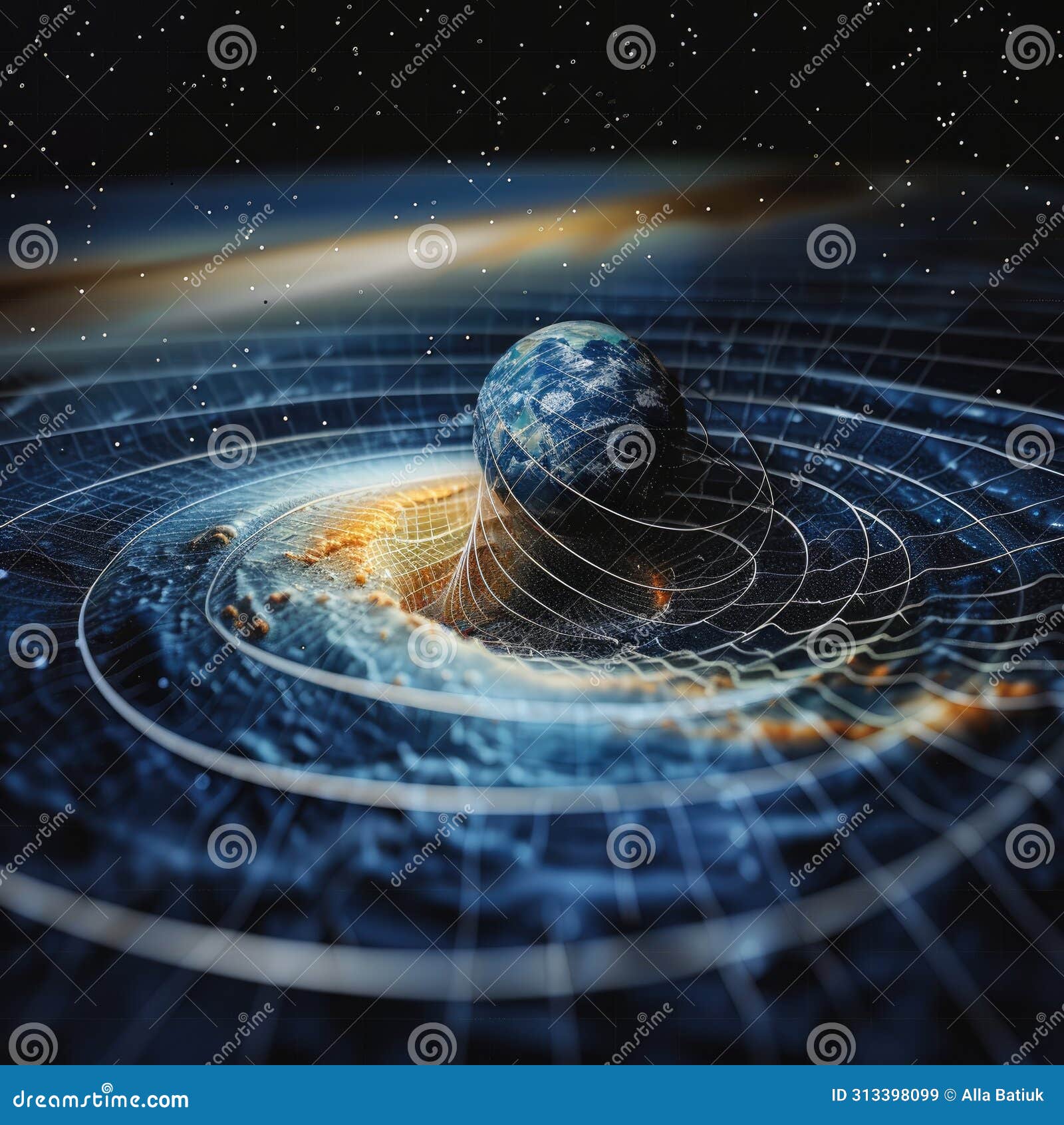 Gravity Planet, Gravitational Wave Concept on Planet Earth, Physical ...