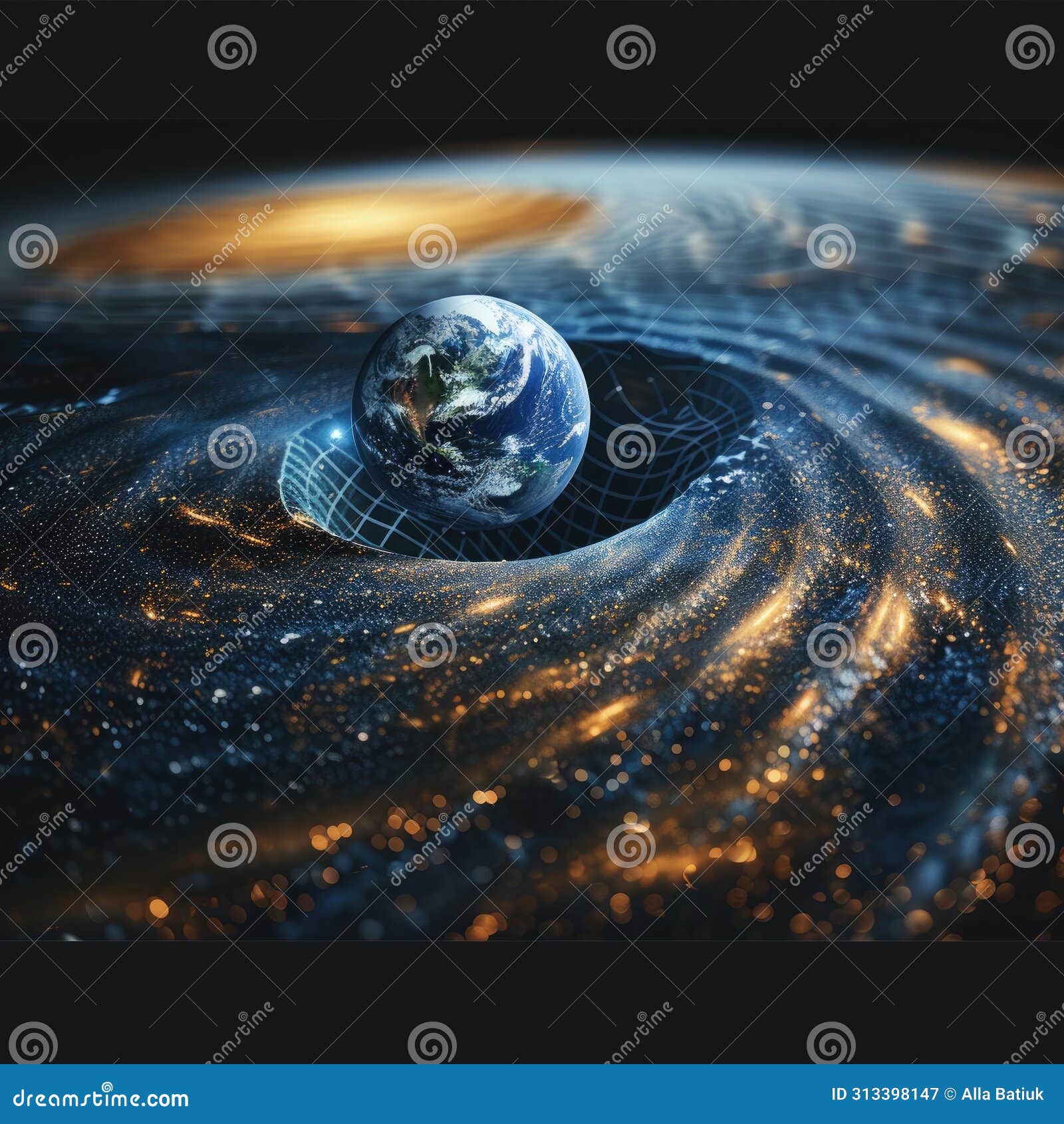 Gravity Planet, Gravitational Wave Concept on Planet Earth, Physical ...