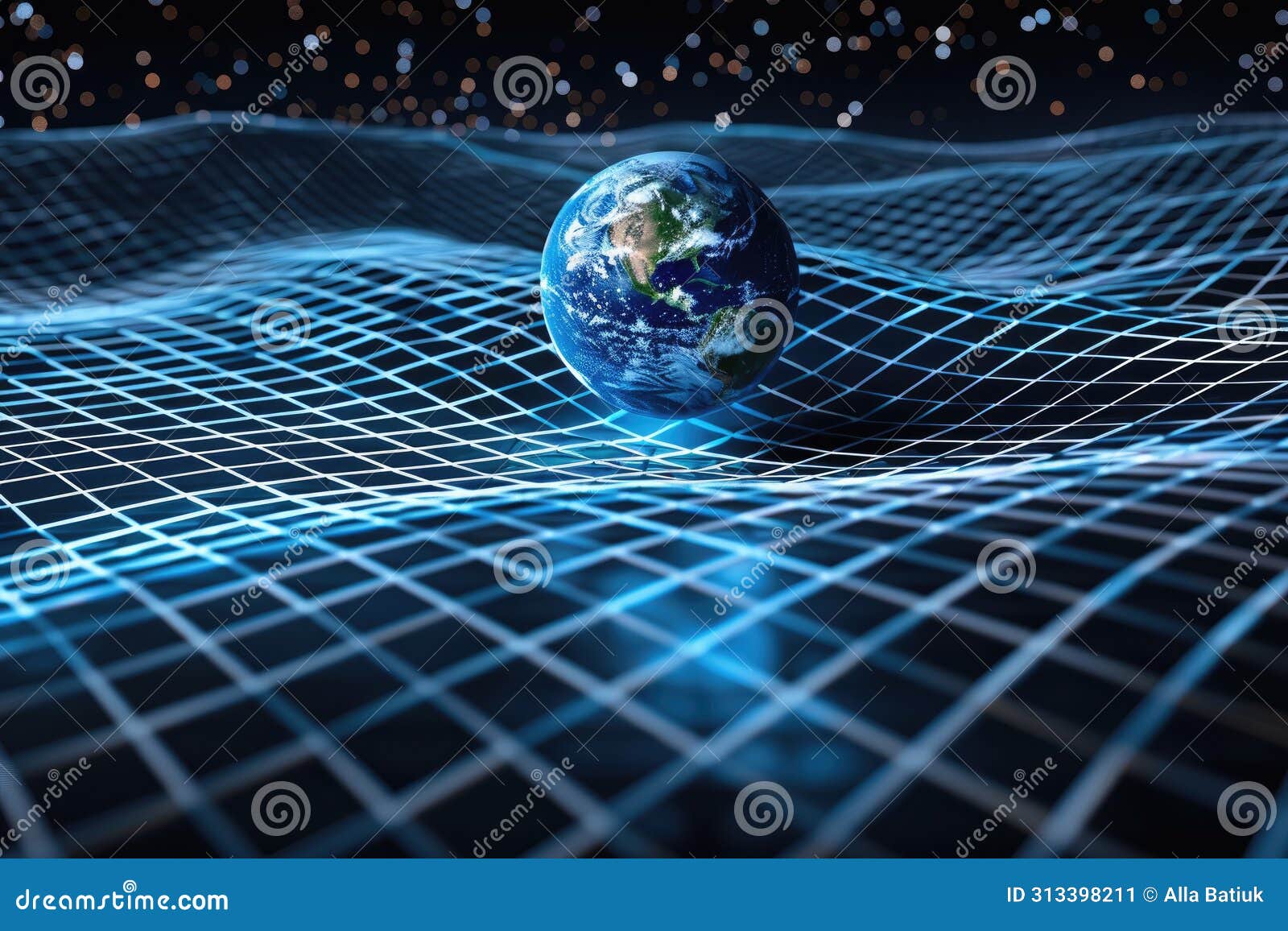 Gravity Planet, Gravitational Wave Concept on Planet Earth, Physical ...