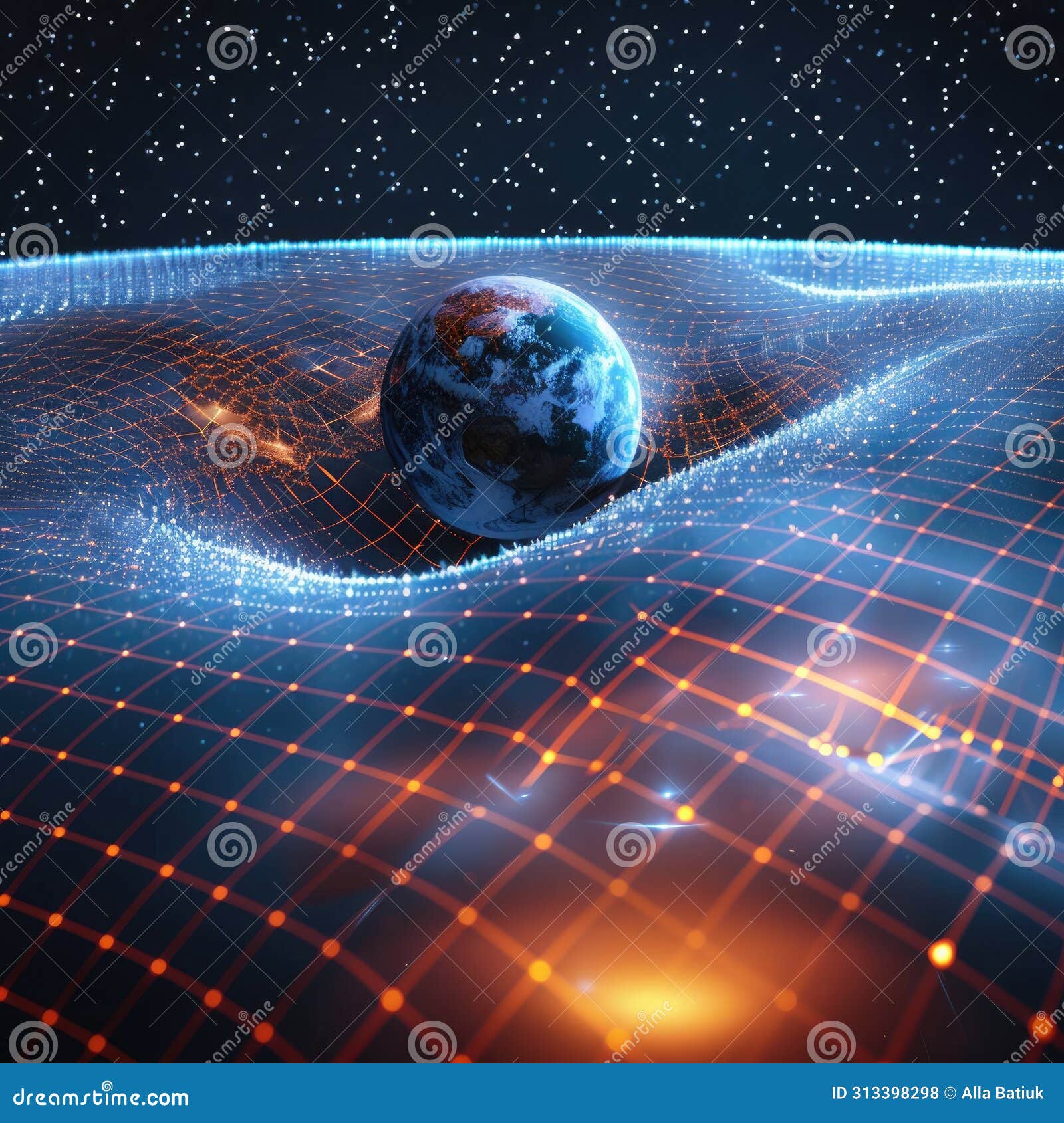 Gravity Planet, Gravitational Wave Concept on Planet Earth, Physical ...