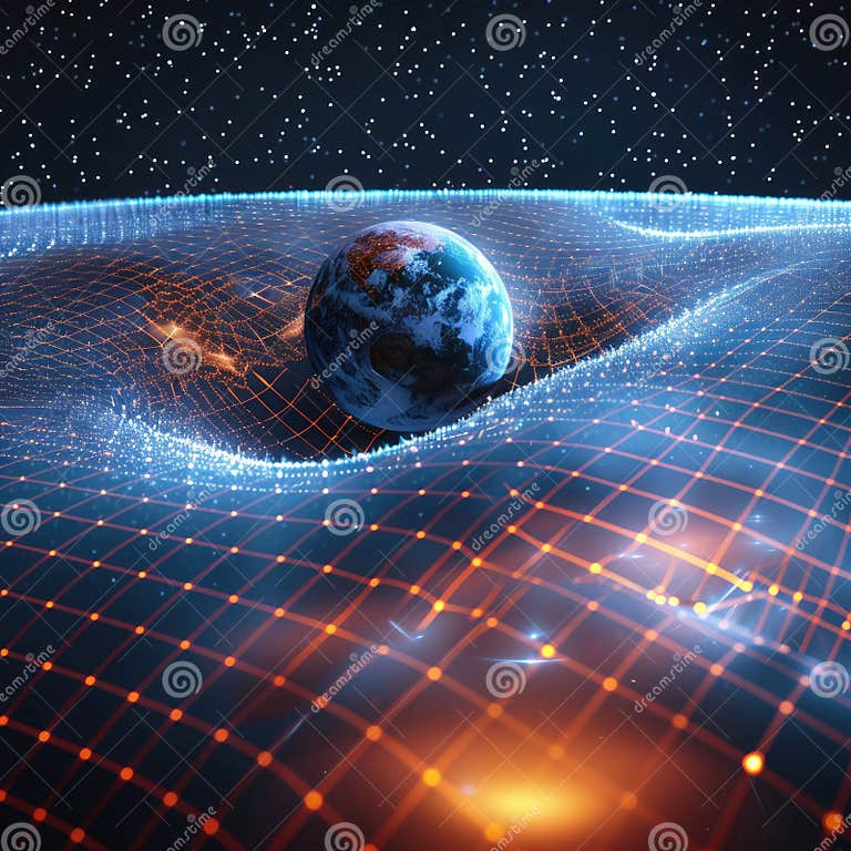 Gravity Planet, Gravitational Wave Concept on Planet Earth, Physical ...