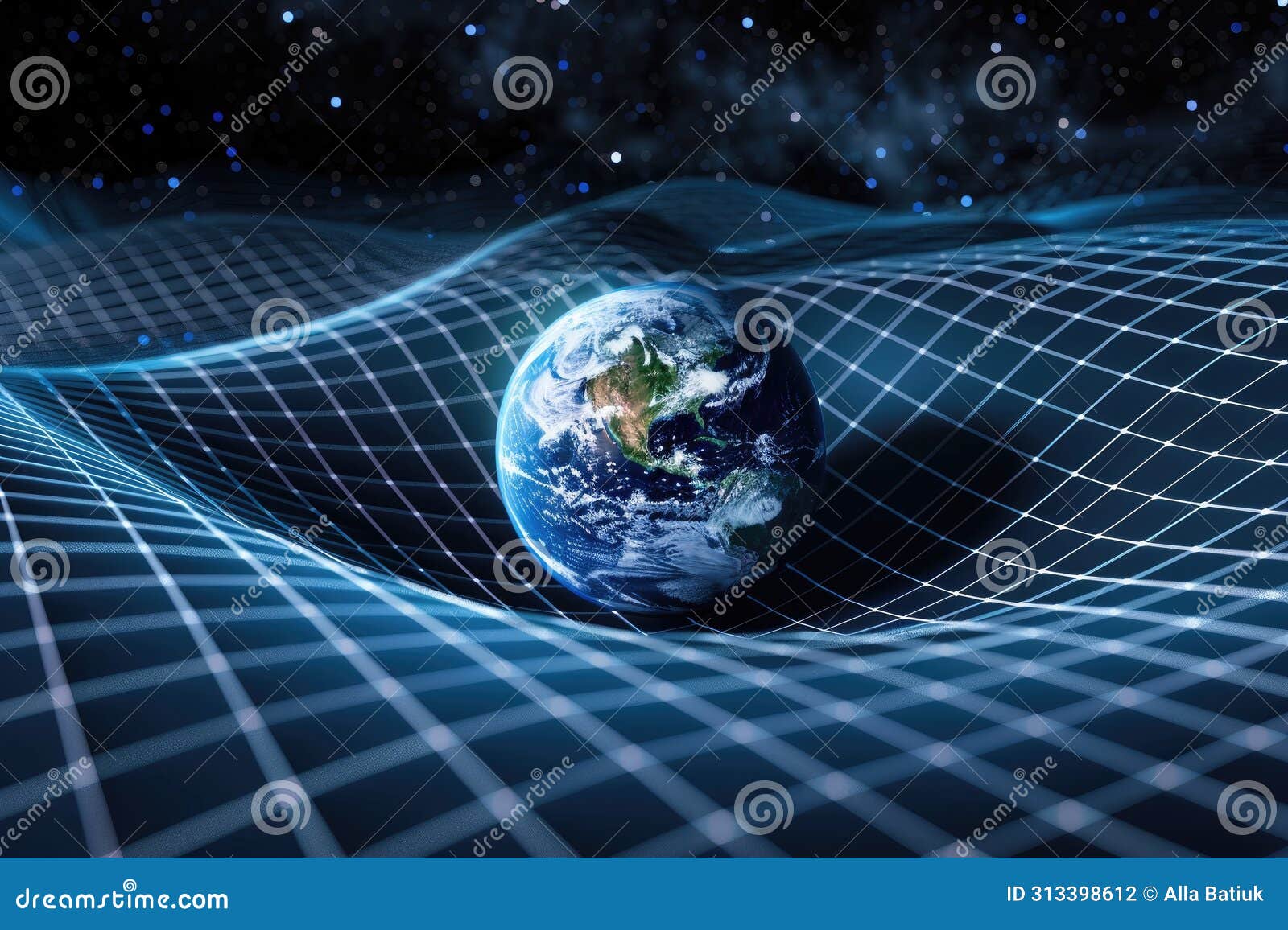 Gravity Planet, Gravitational Wave Concept on Planet Earth, Physical ...