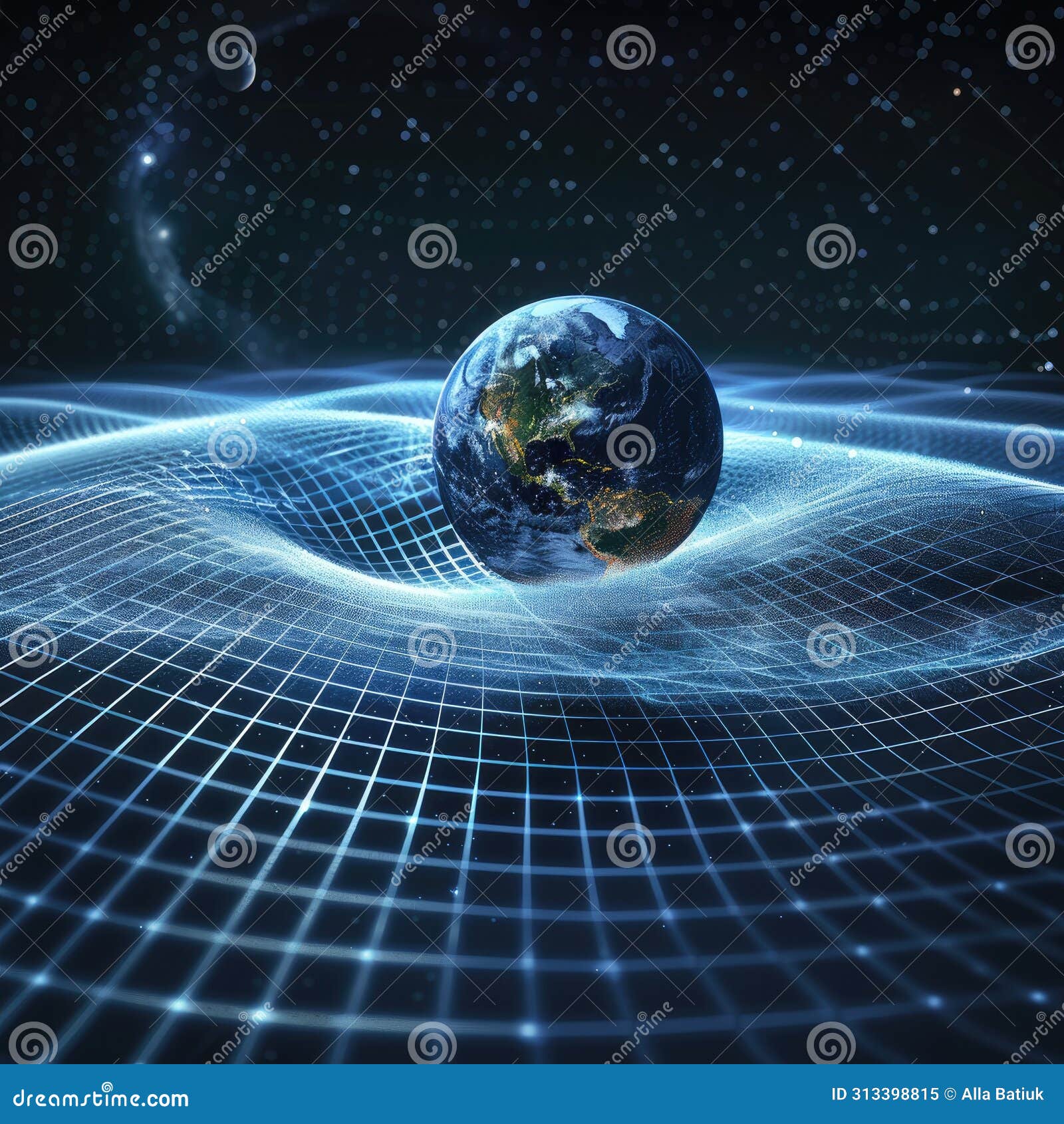 Gravity Planet, Gravitational Wave Concept on Planet Earth, Physical ...