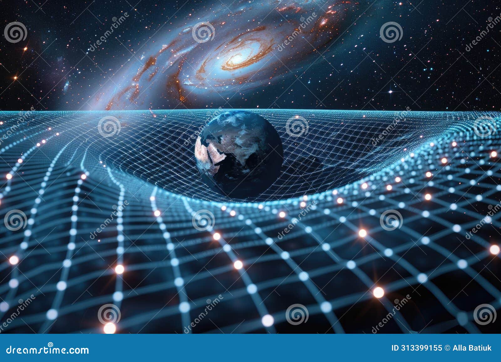 Gravity Planet, Gravitational Wave Concept on Planet Earth, Physical ...