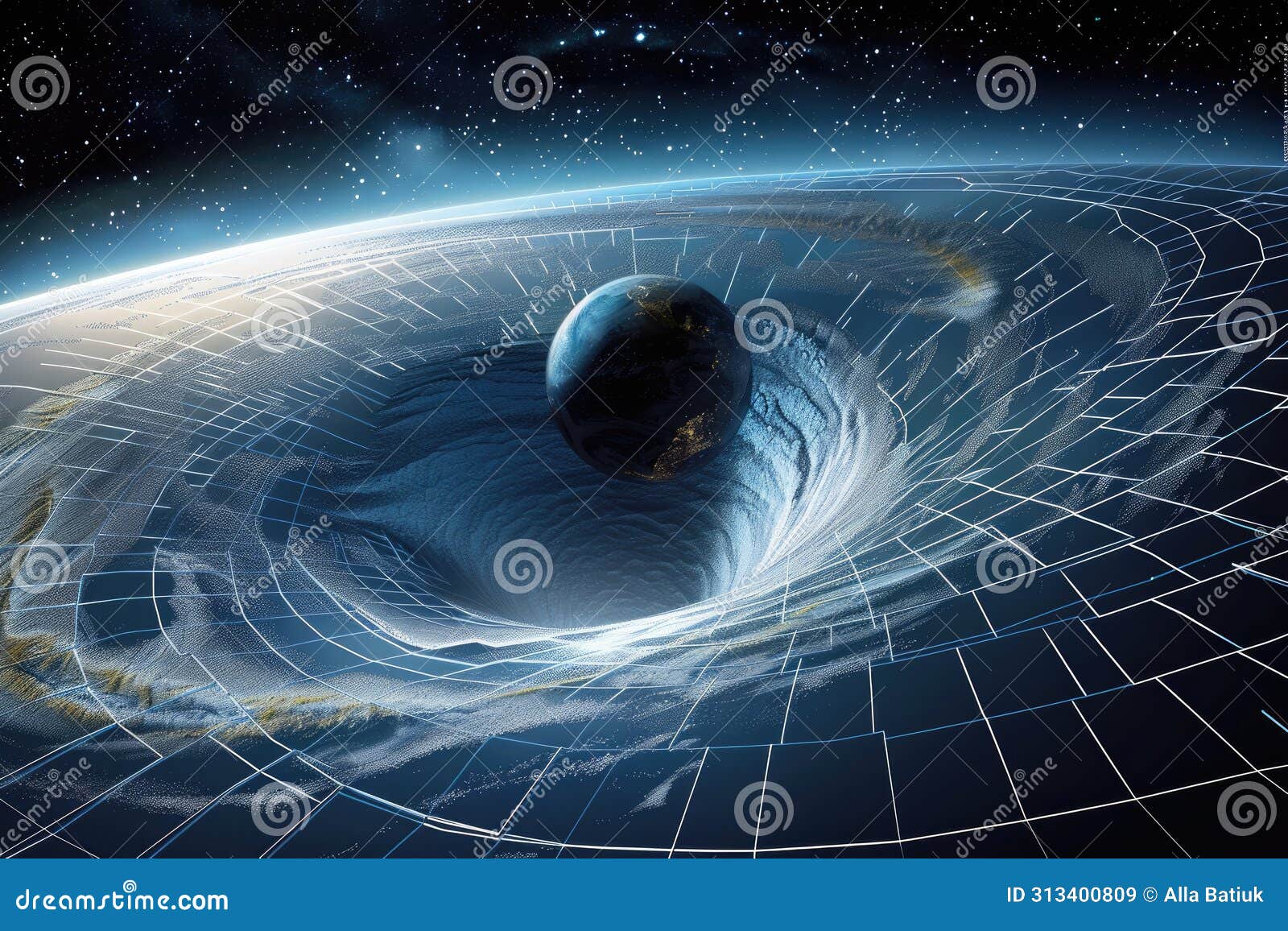 Gravity Planet, Gravitational Wave Concept on Planet Earth, Physical ...