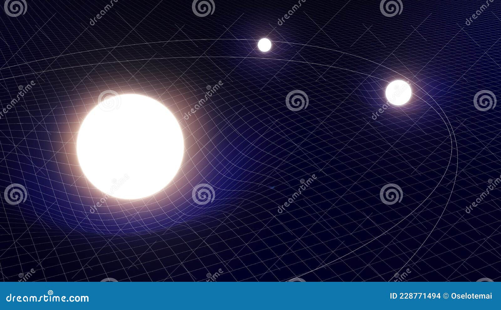 Gravity Simulation In Space,space And Time In The Universe,Mass Affects ...