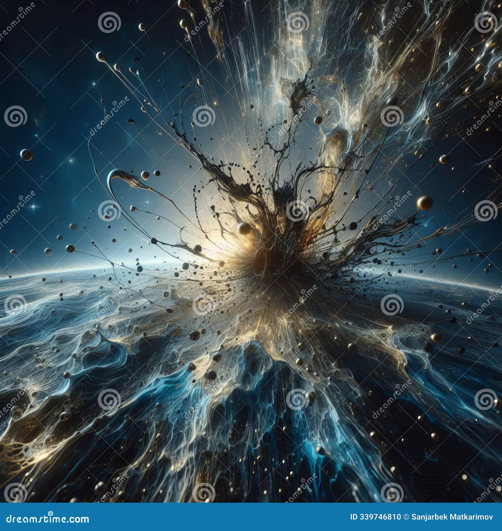 Gravity Splatter a Splatter that Distorts Space and Time Causing Stock ...