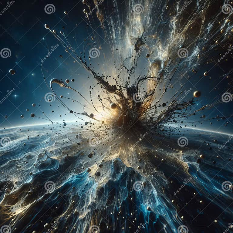 Gravity Splatter a Splatter that Distorts Space and Time Causing Stock ...