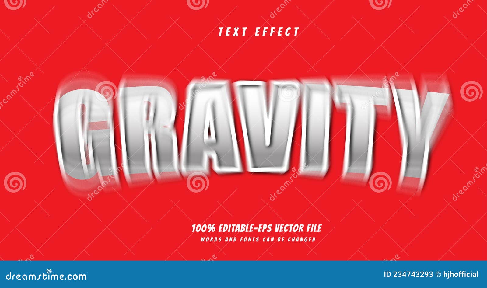 Gravity Text Effect Design Vector Stock Vector - Illustration of number ...