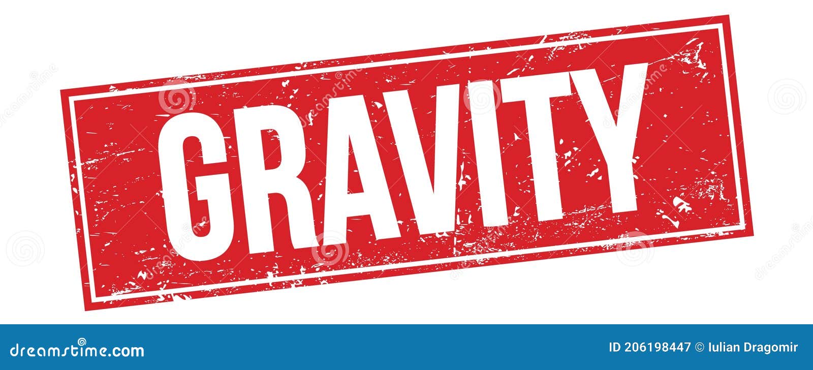 GRAVITY Text on Red Grungy Rectangle Stamp Stock Illustration ...