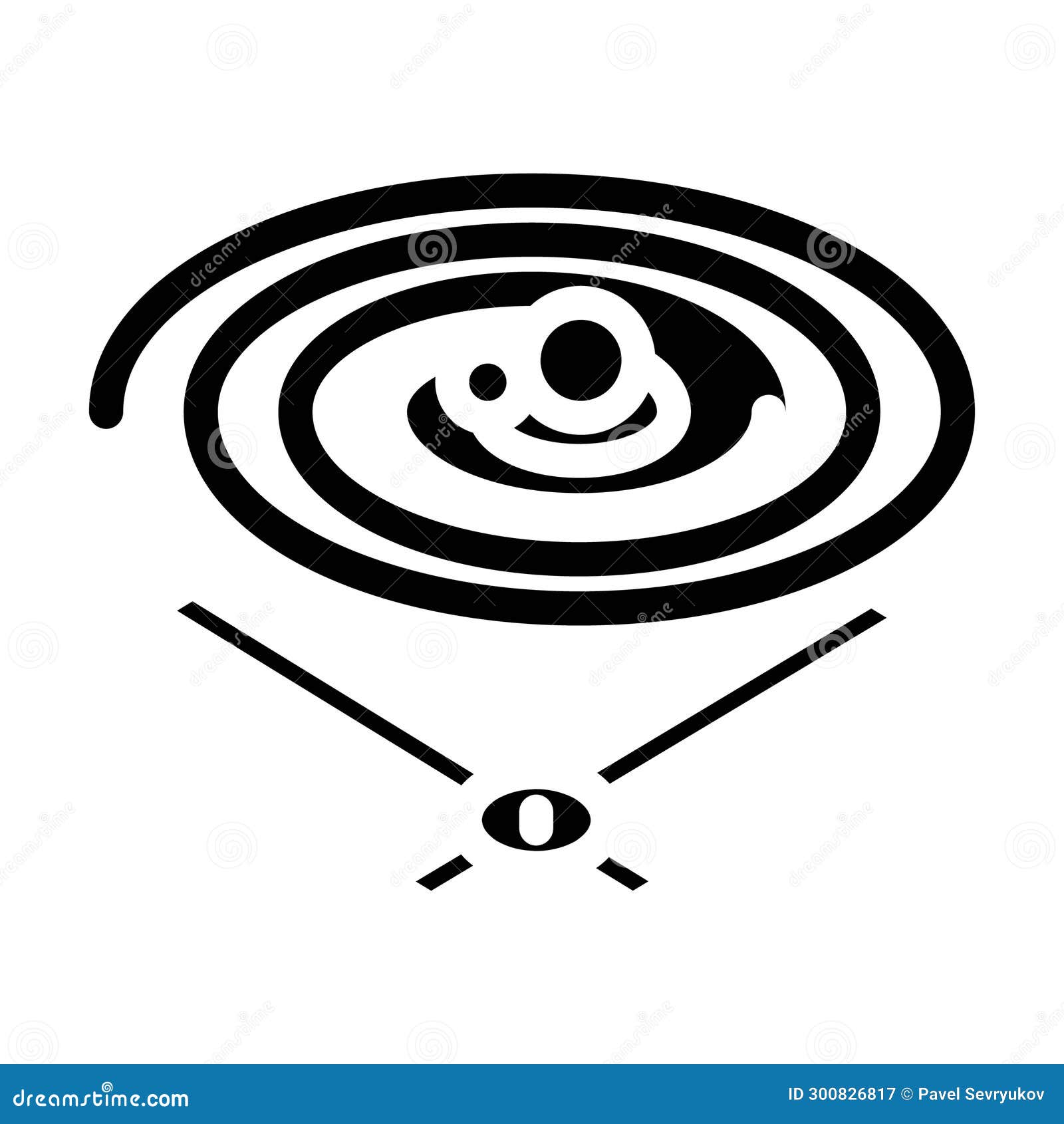 Gravity Waves Space Exploration Glyph Icon Vector Illustration Stock ...