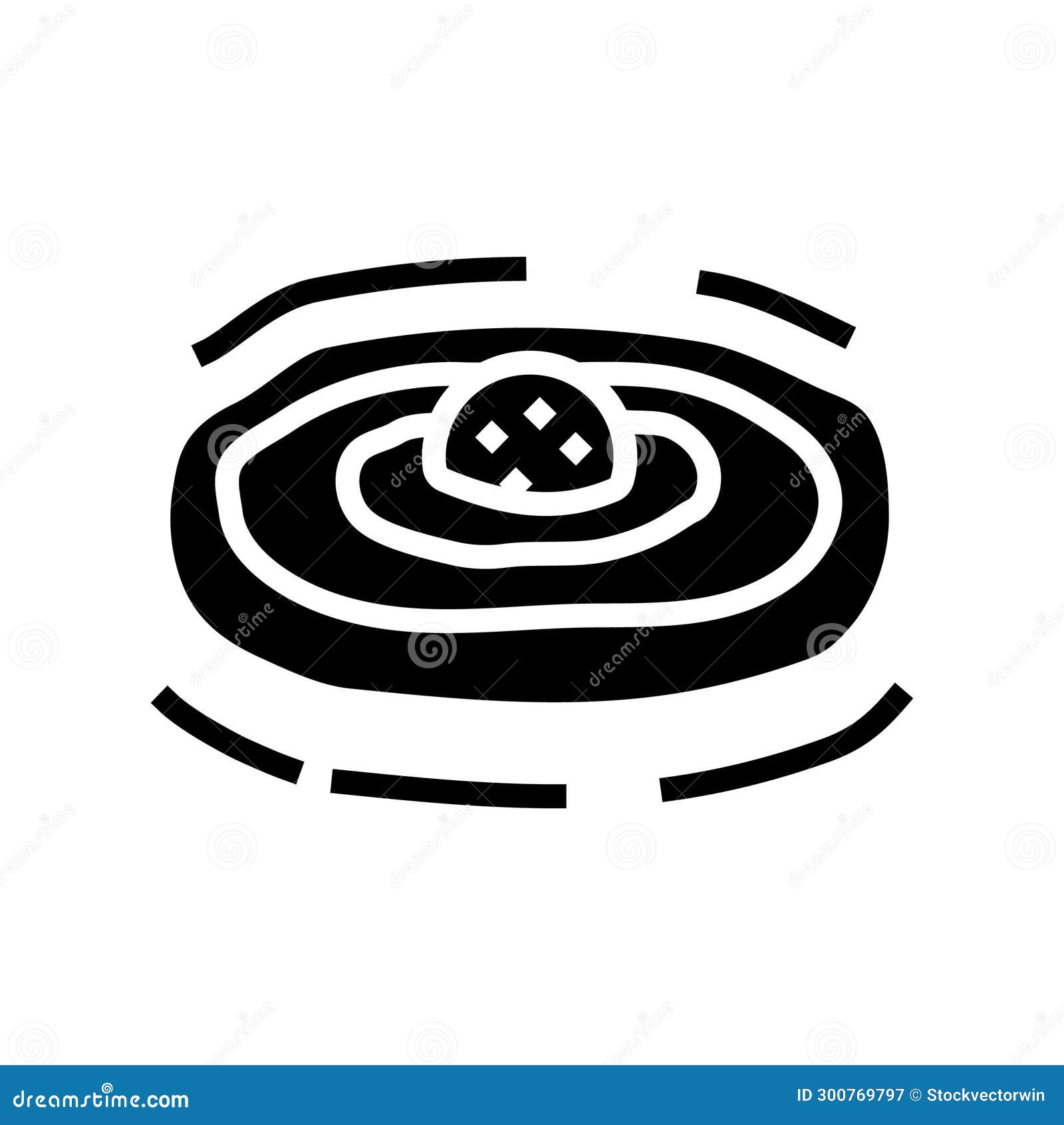 Gravity Waves Space Exploration Glyph Icon Vector Illustration Stock ...