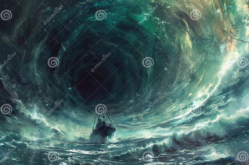 A Gravity Well Ships Navigating the Pull of an Invisible Force Stock ...