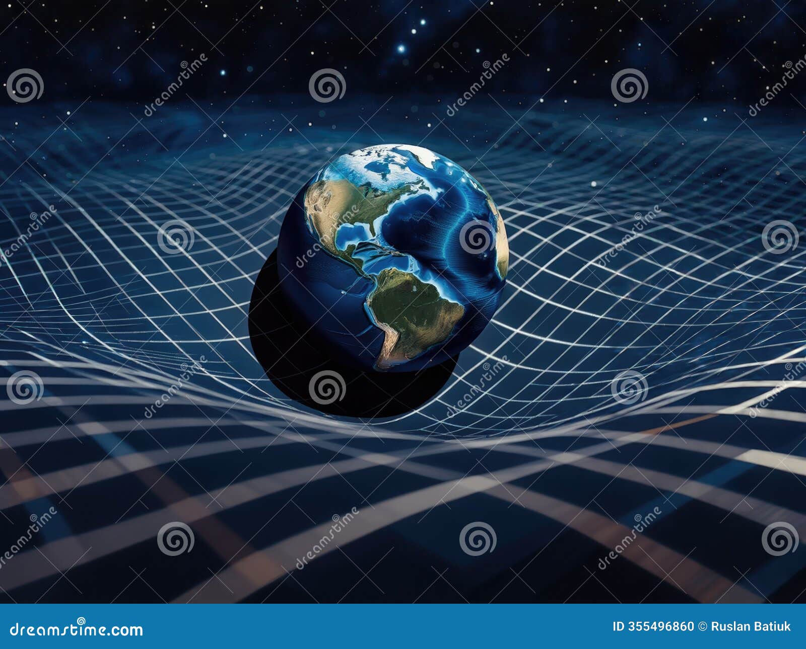 Gravity Well Visualization: Planet S Central Role, Curved Space ...