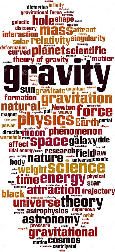 Gravity word cloud stock vector. Illustration of hole - 173538901