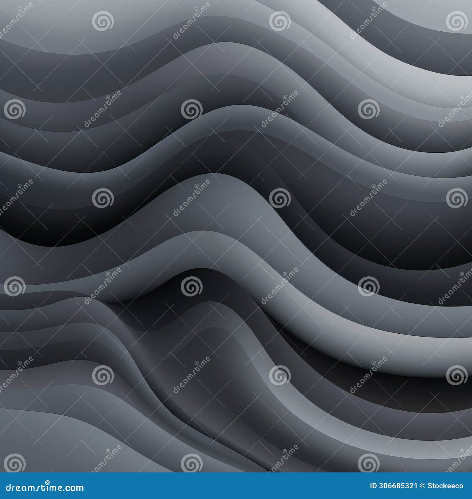 Chromatic Sculptural Slabs: Abstract Black and Gray Wavy Vector ...