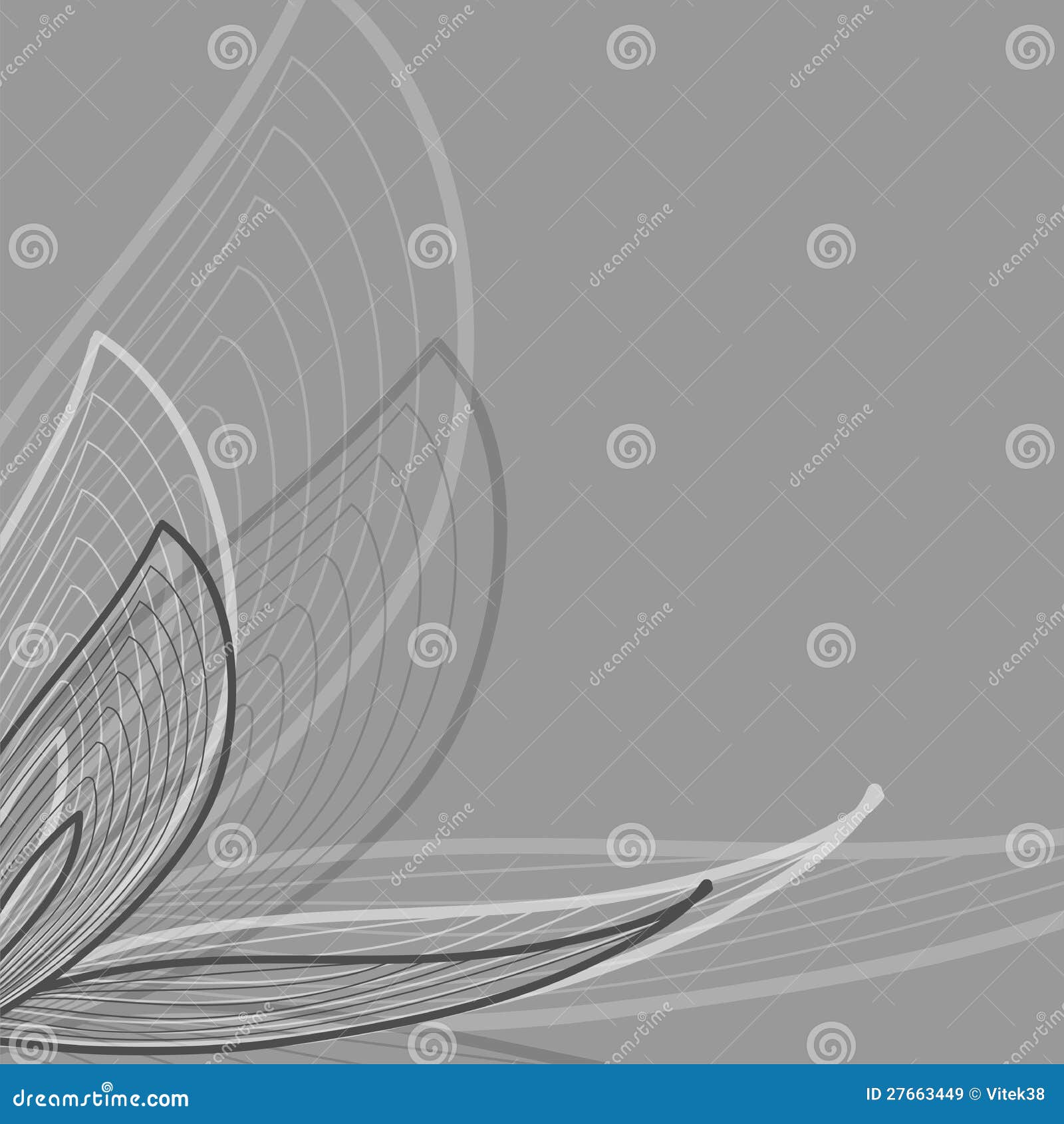 Gray Abstract Background - Simple Flower. Stock Illustration ...